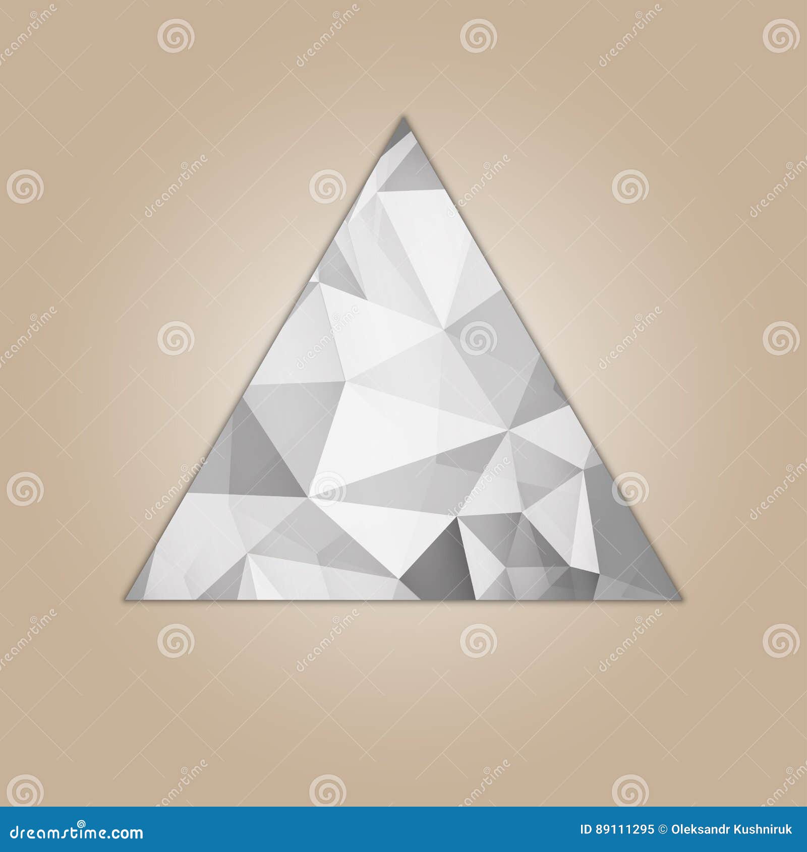 Diamond triangle shape stock vector. Illustration of gray - 89111295
