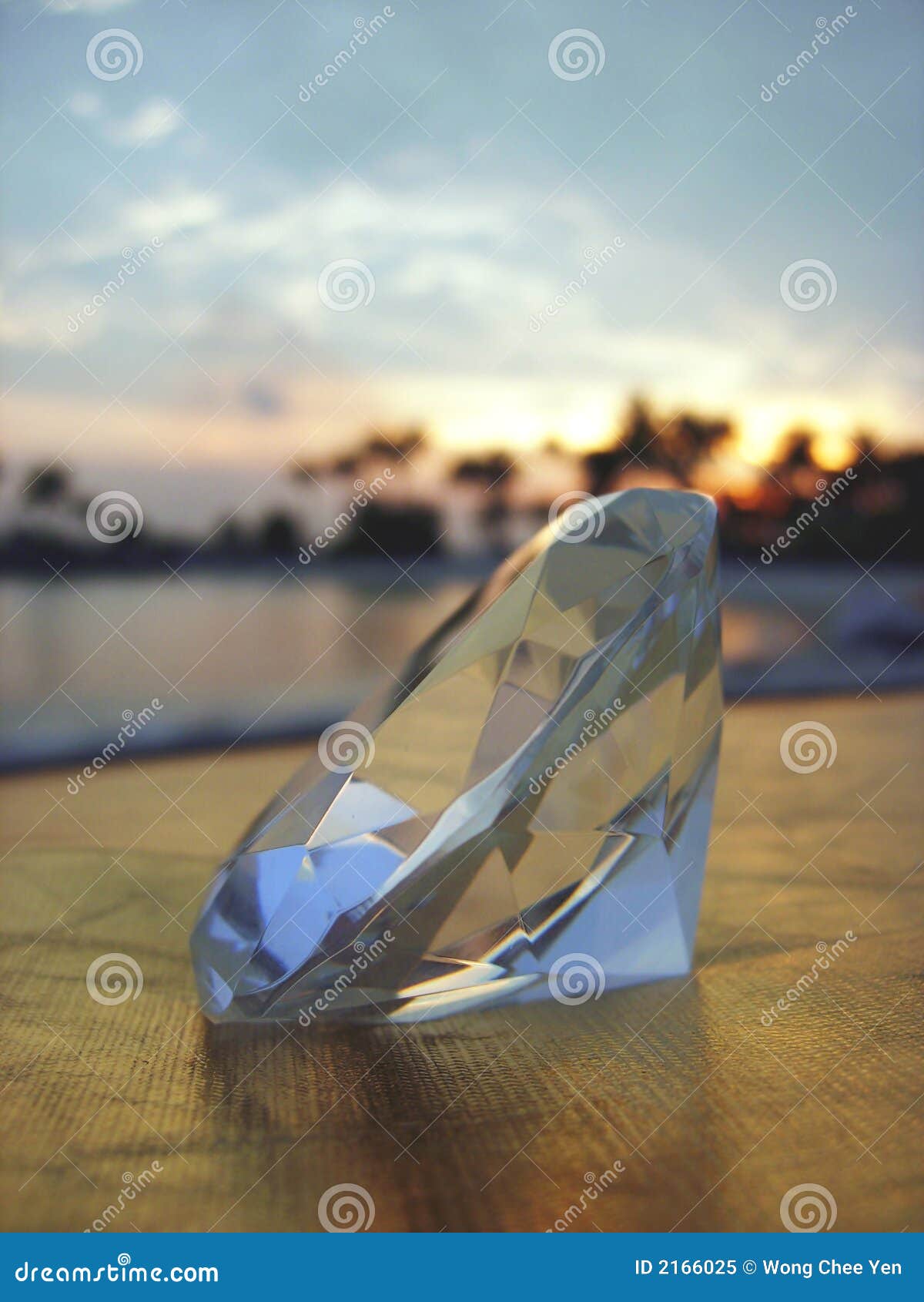 Diamond with Tropical Sunset Stock Image - Image of extraordinary ...