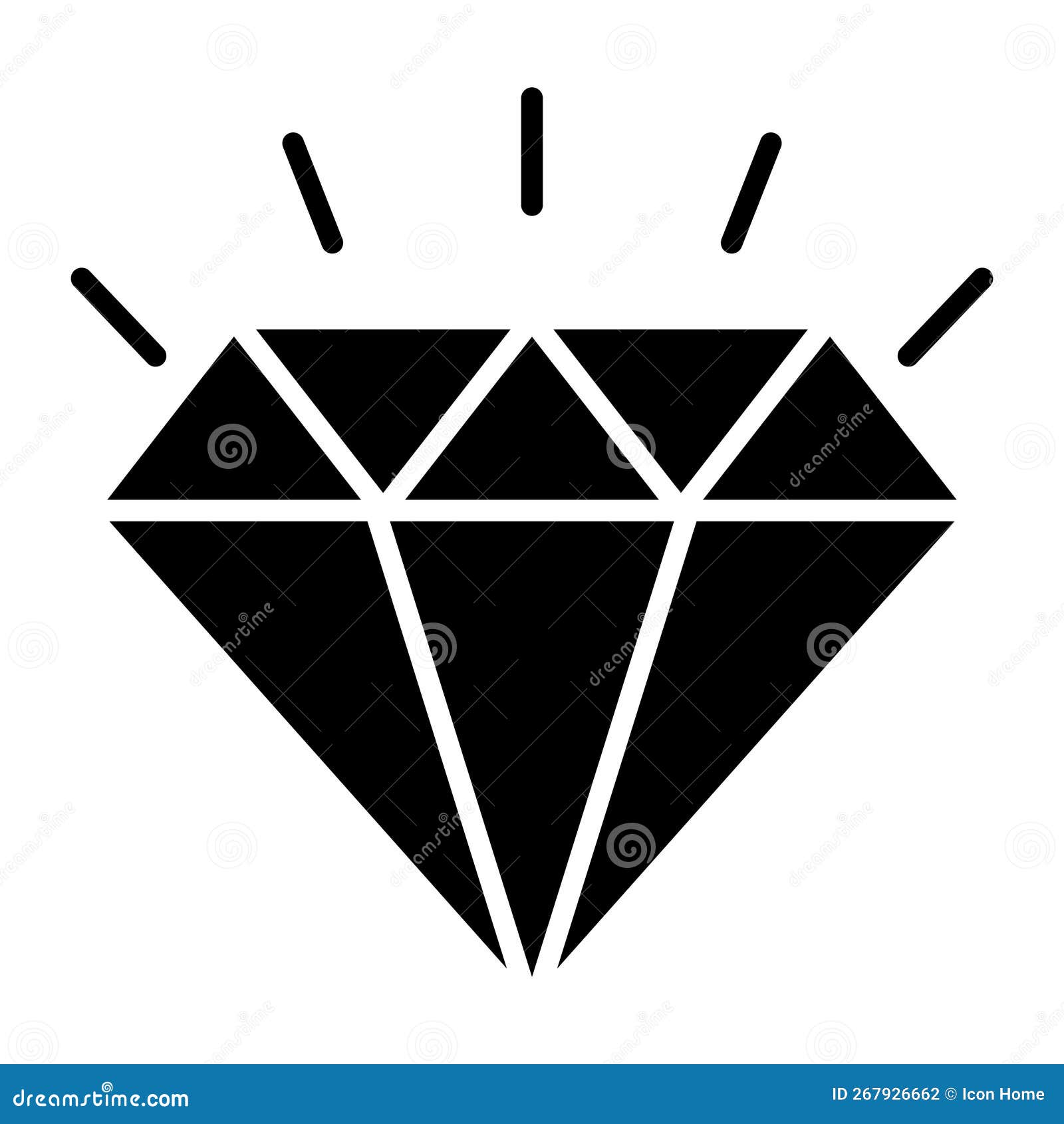 Diamond Vector Icon, Carbon Crystallized Structure Stock Vector ...