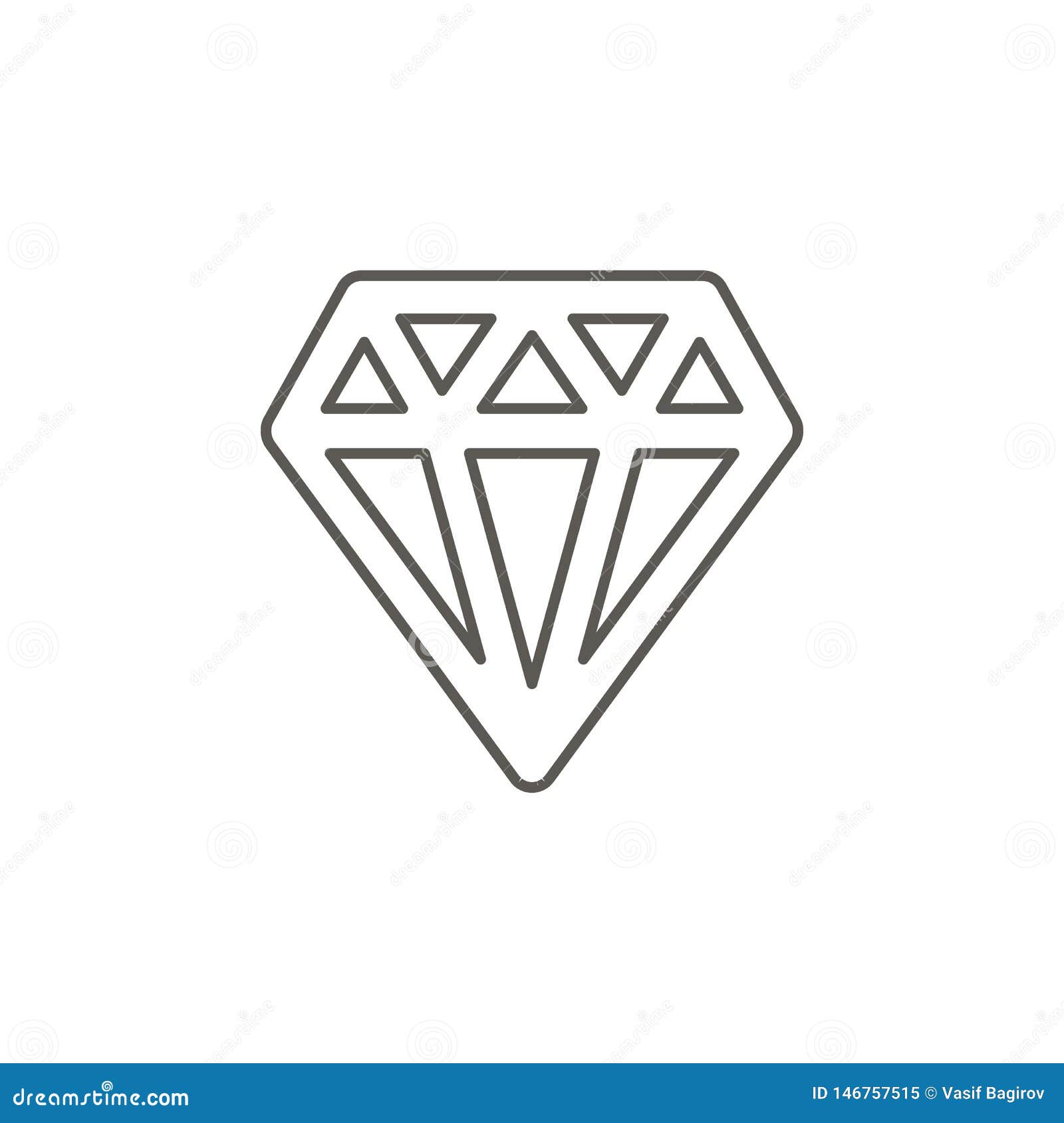 Diamond Vector Icon. Simple Element Illustration from Map and ...