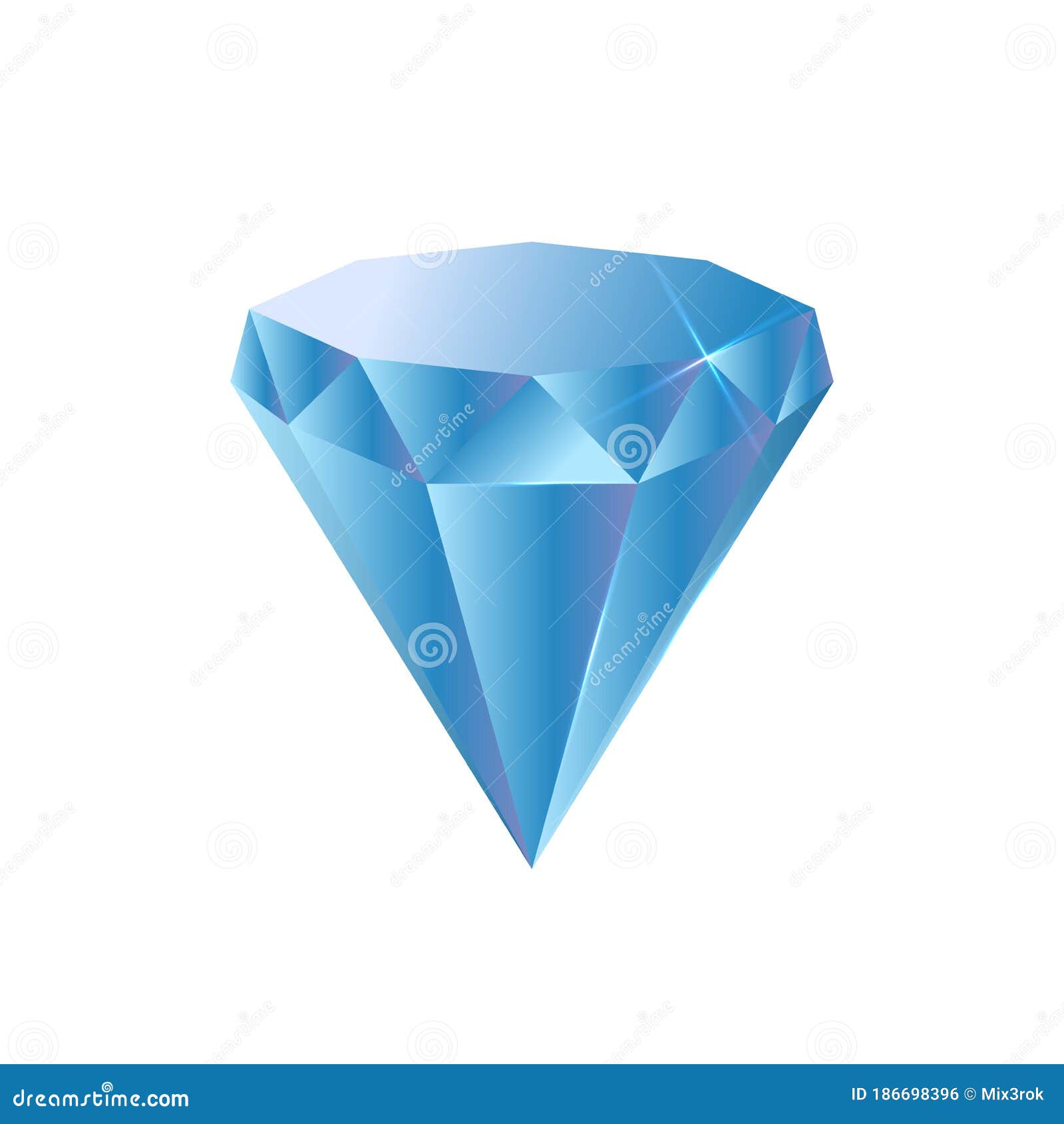 Diamond Vector Illustration in Flat Design Stock Vector - Illustration ...