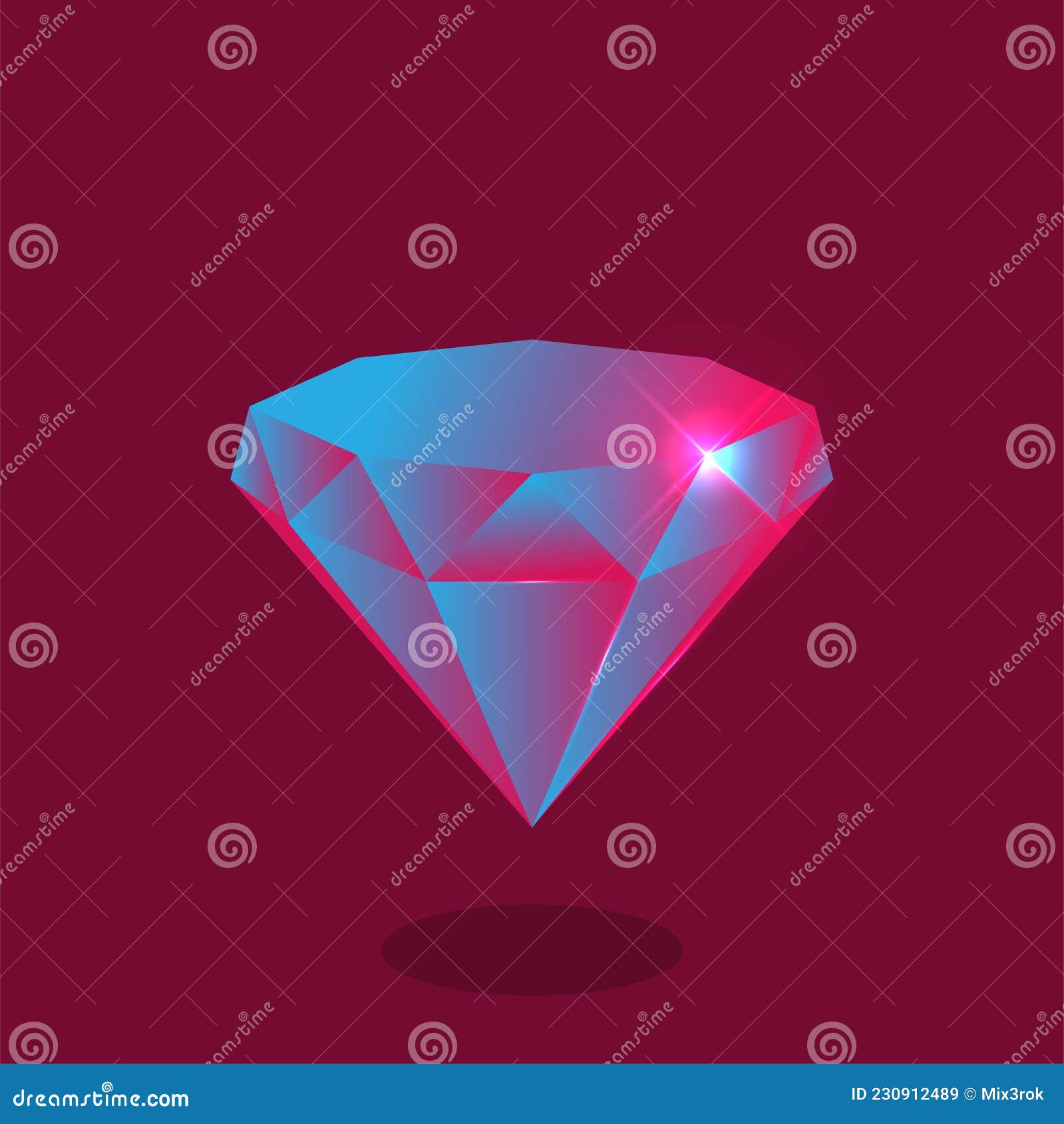 Diamond Vector Illustration in Flat Design Stock Vector - Illustration ...