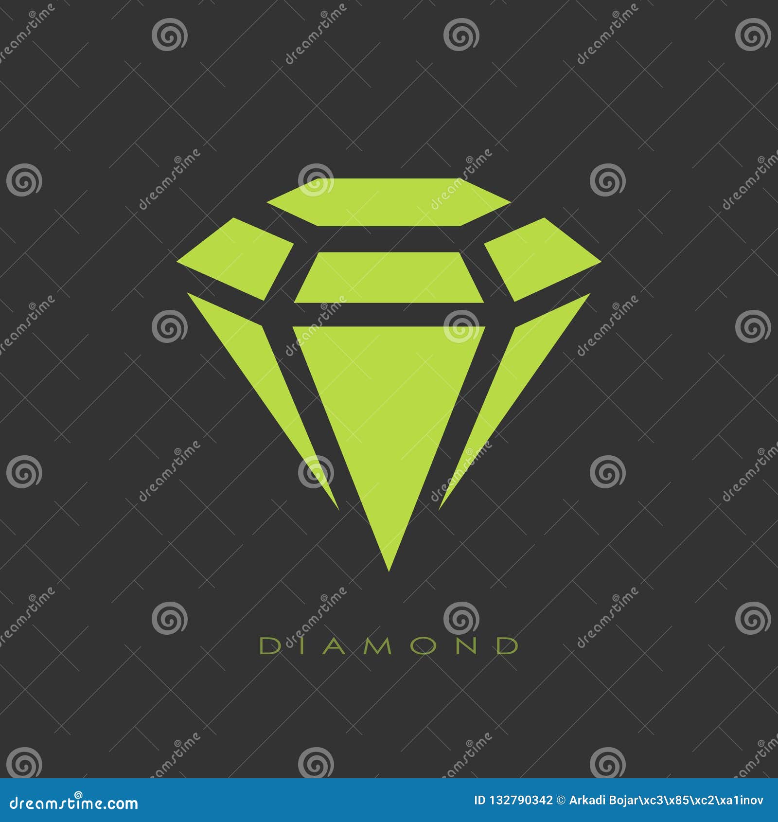Diamond vector logo stock vector. Illustration of jewelery - 132790342