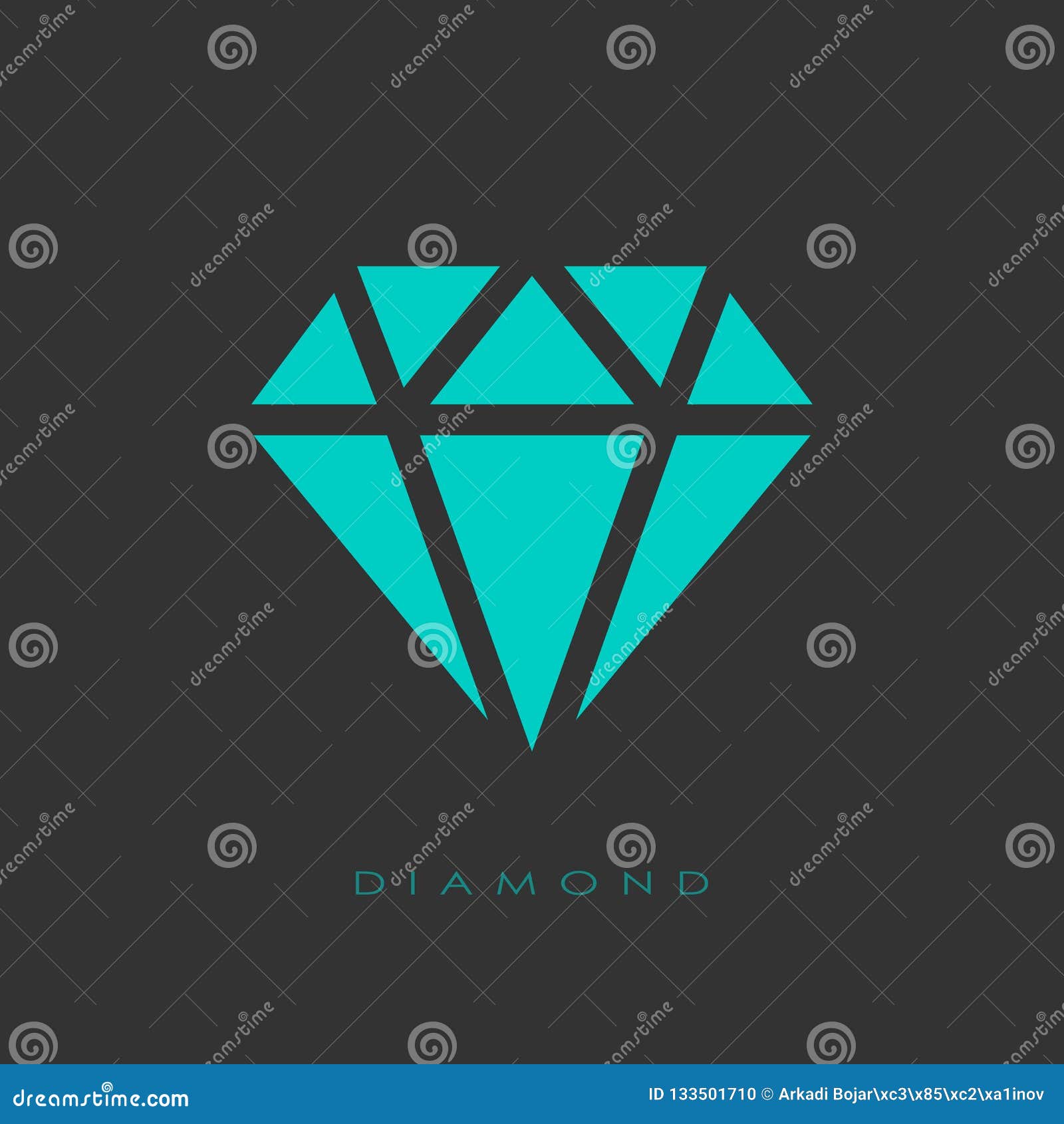 Diamond vector logo stock vector. Illustration of linear - 133501710