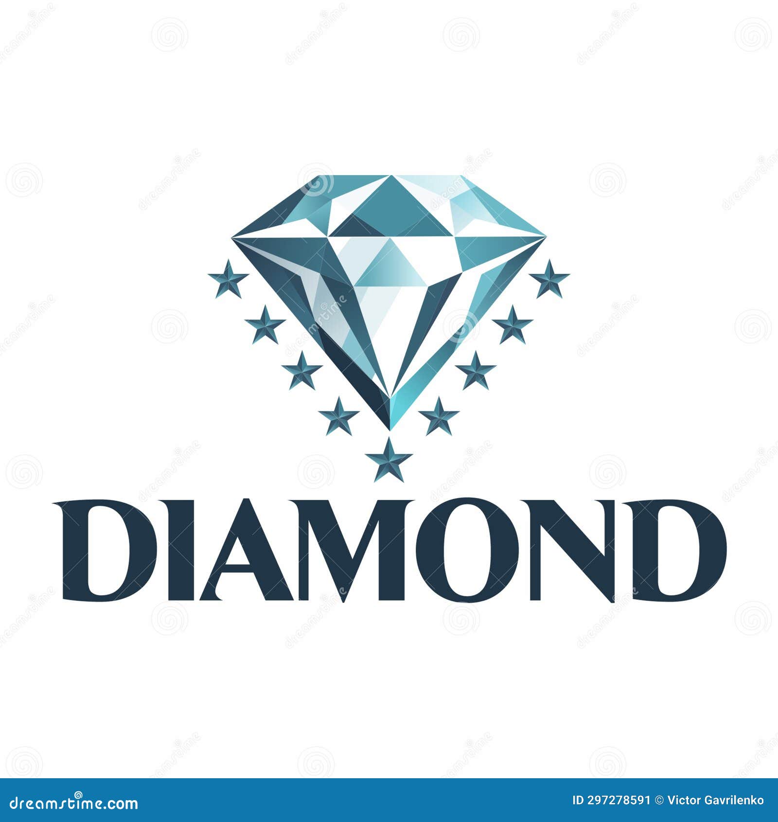 Diamond Vector Logo Luxury Template Stock Vector - Illustration of ...