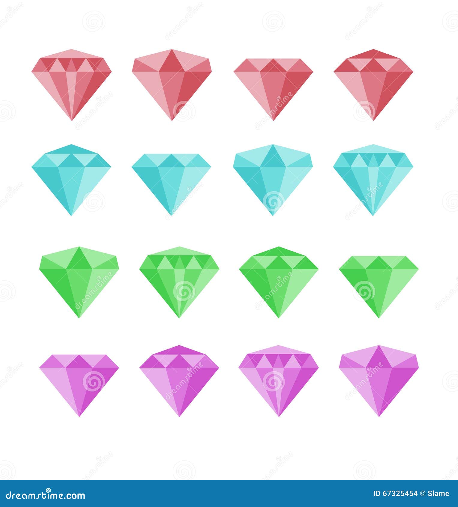 Diamond vector set. stock vector. Illustration of gemstone - 67325454