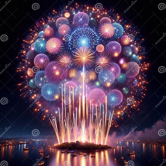 35 89. Diamond Vertical Shells_ Large, Spherical Fire Stock Image ...