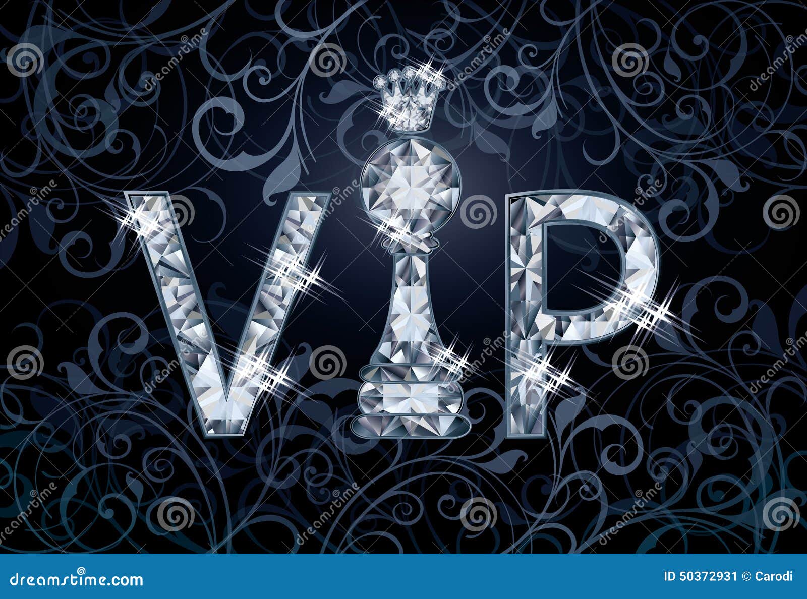 Diamond VIP chess banner stock vector. Illustration of floral - 50372931