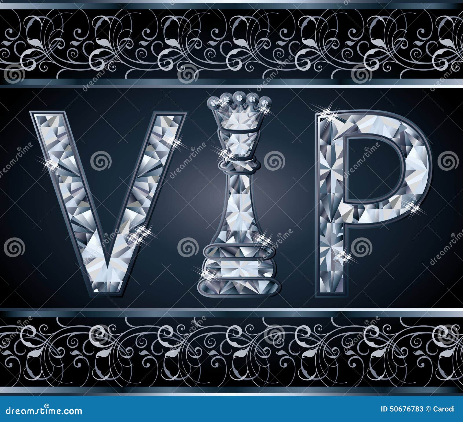 Diamond VIP Chess Present Card Stock Vector - Illustration of brilliant ...