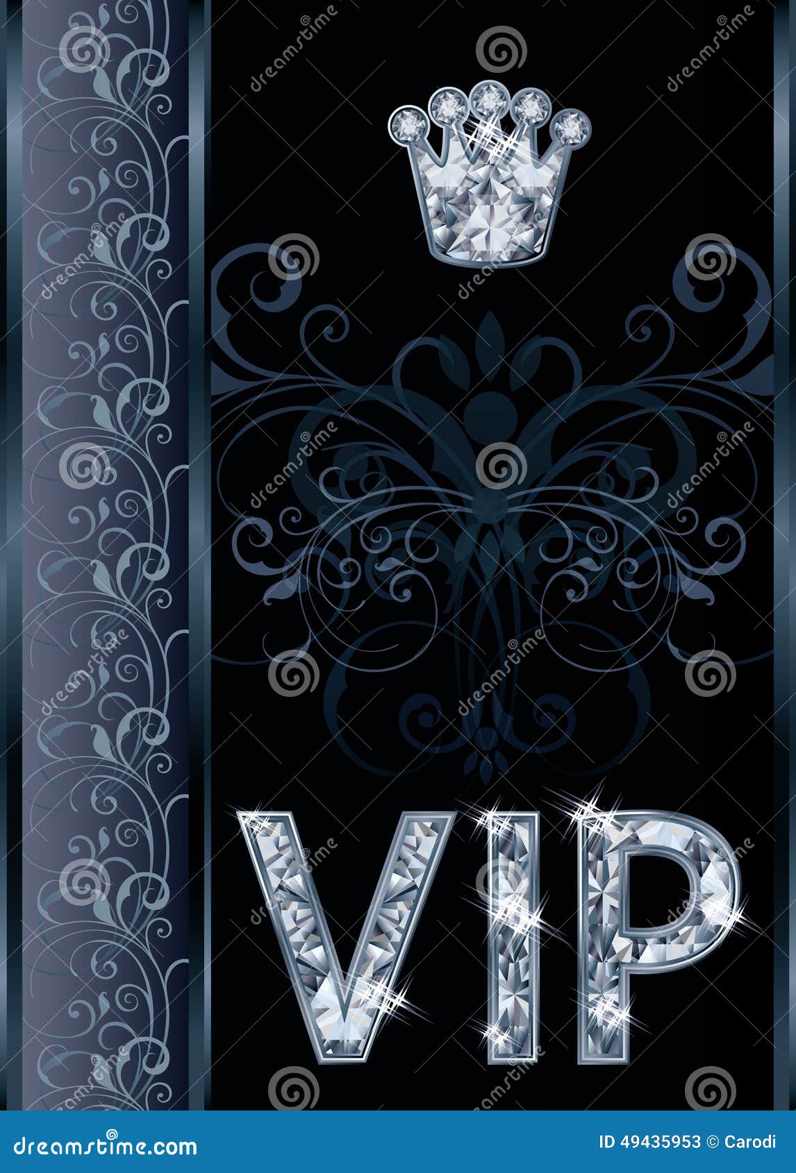 Diamond VIP Invitation Card Stock Vector - Illustration of crown, love ...