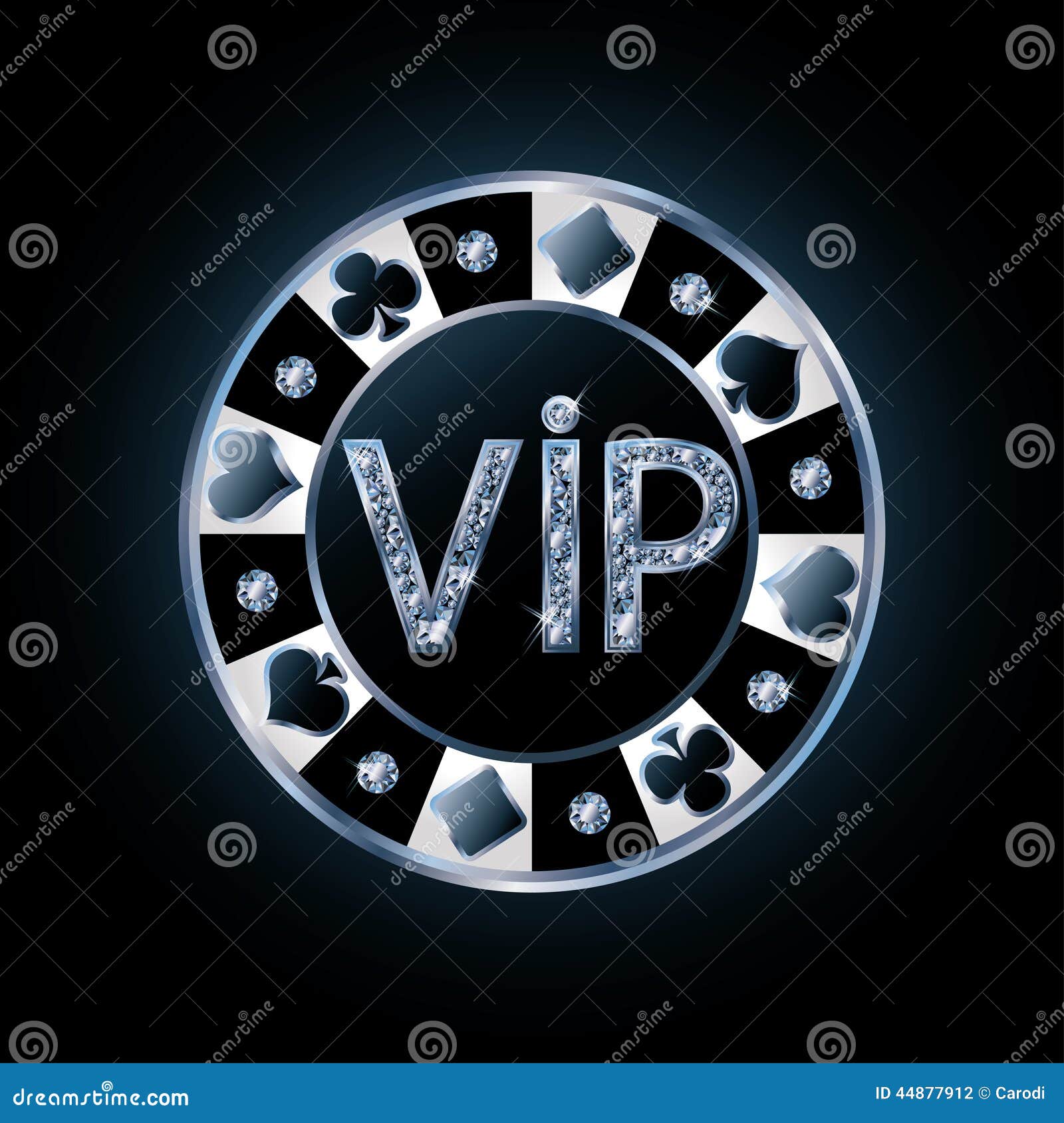 Diamond VIP poker chip stock vector. Illustration of gamble - 44877912