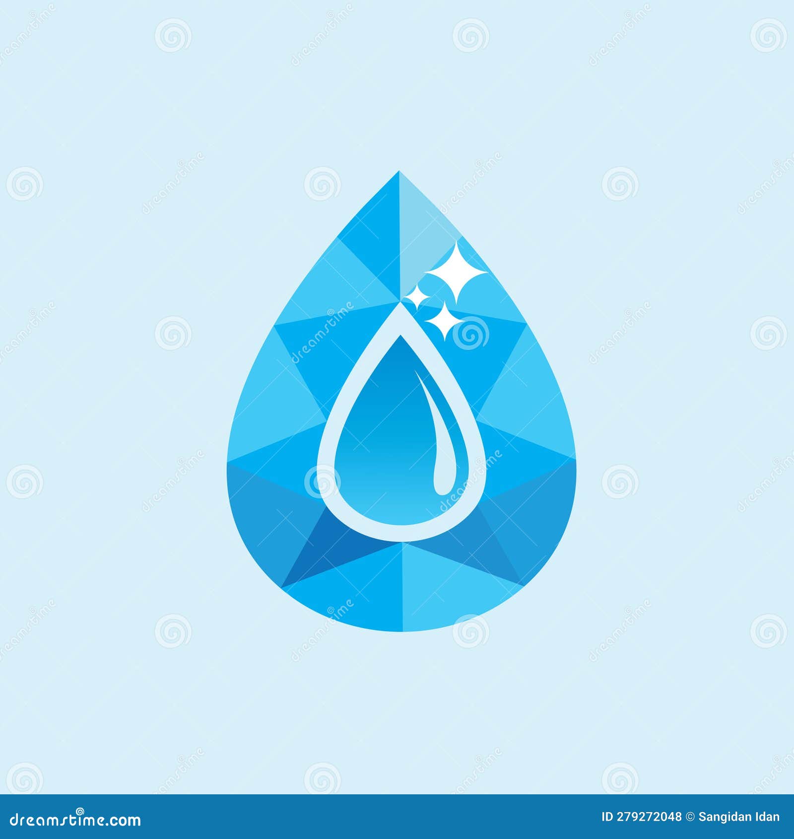 Diamond Water Icon Vector Concept Design Template Stock Vector ...