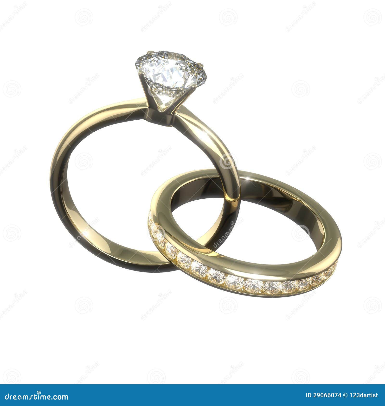 Diamond Wedding Rings - Clipping Path Stock Photo - Image of brilliant ...