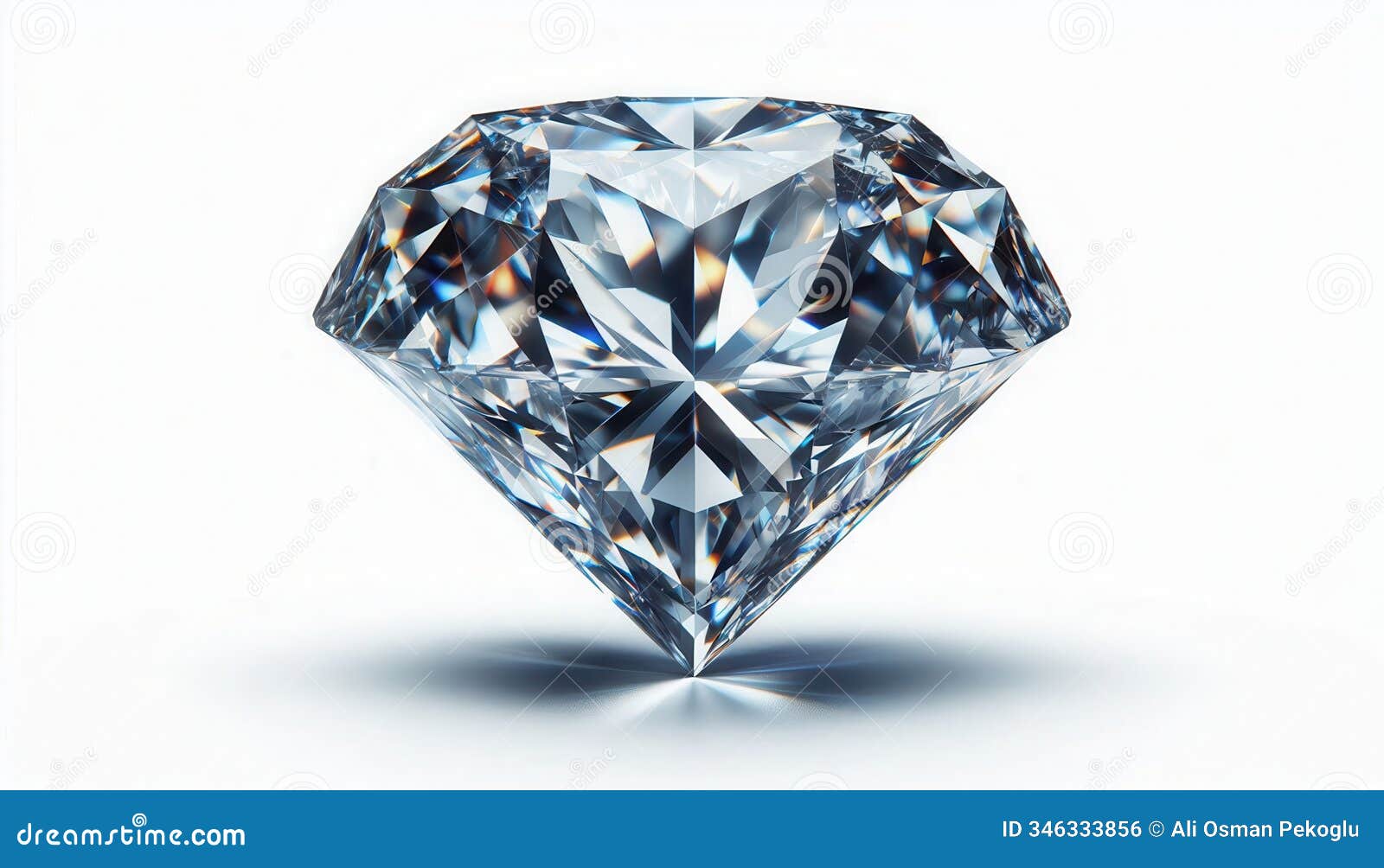 Diamond on White Background Stock Illustration - Illustration of ...