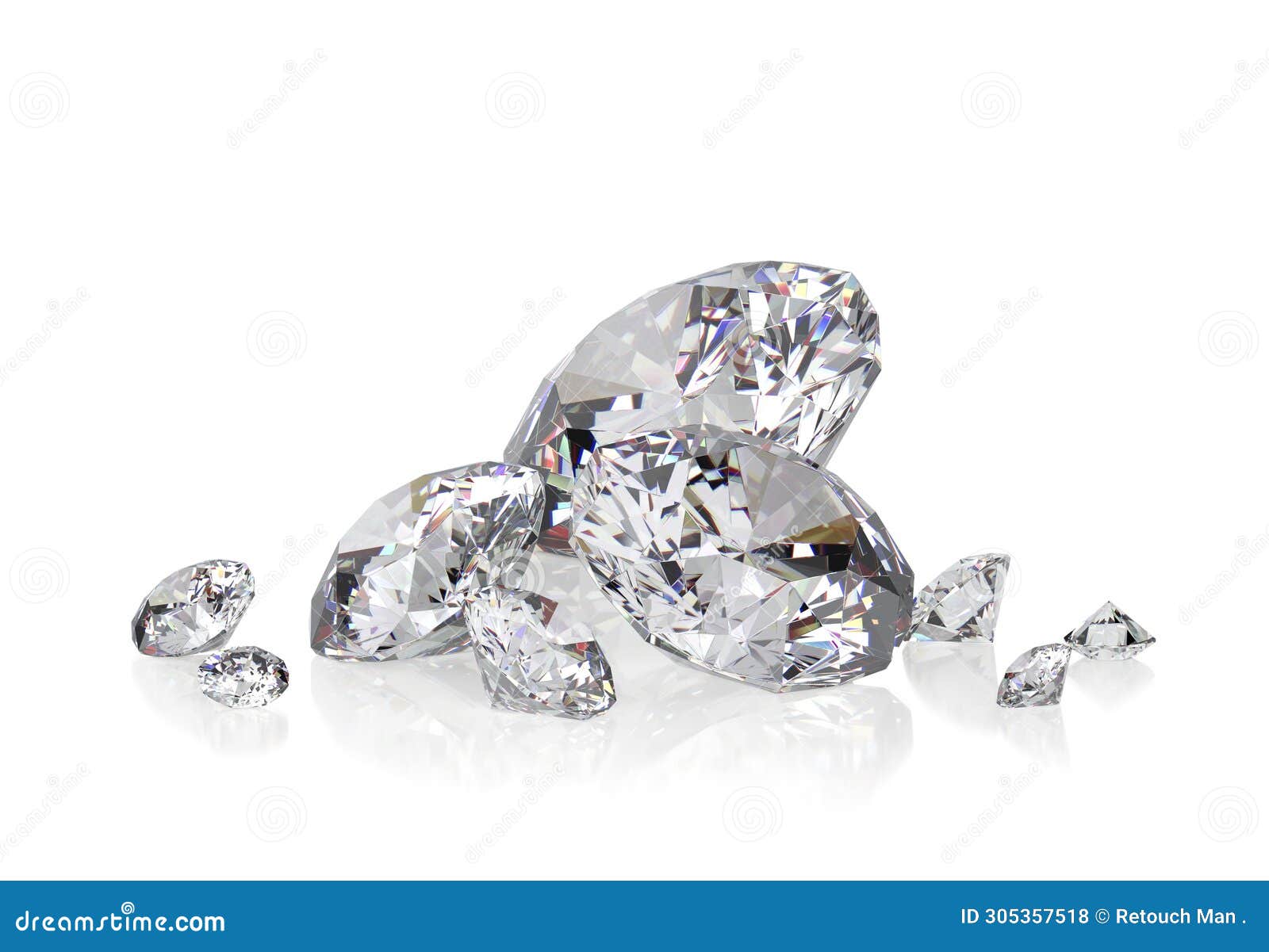 Diamond on White Background with High Quality Stock Illustration ...