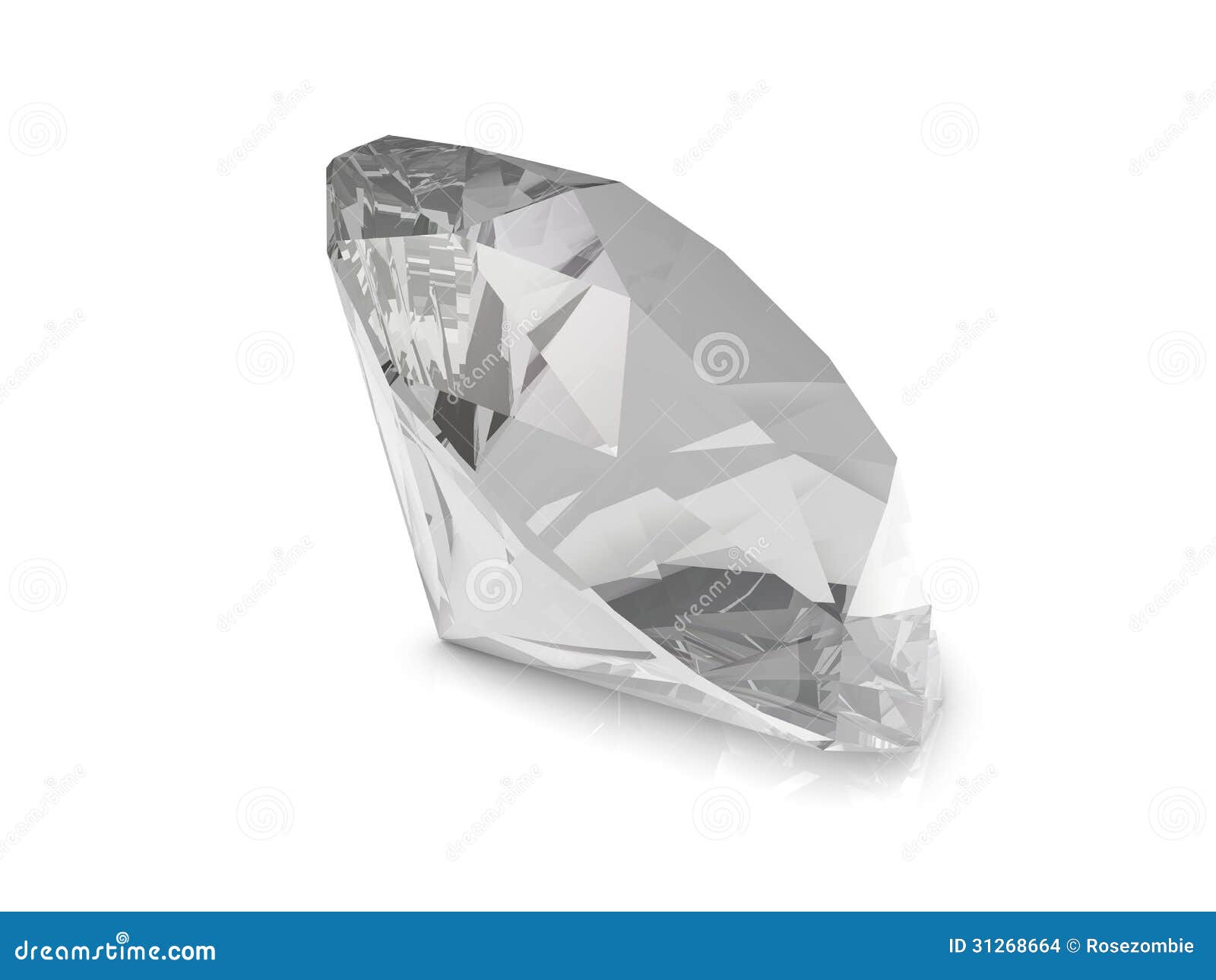 Diamond on White Background Stock Illustration - Illustration of ...