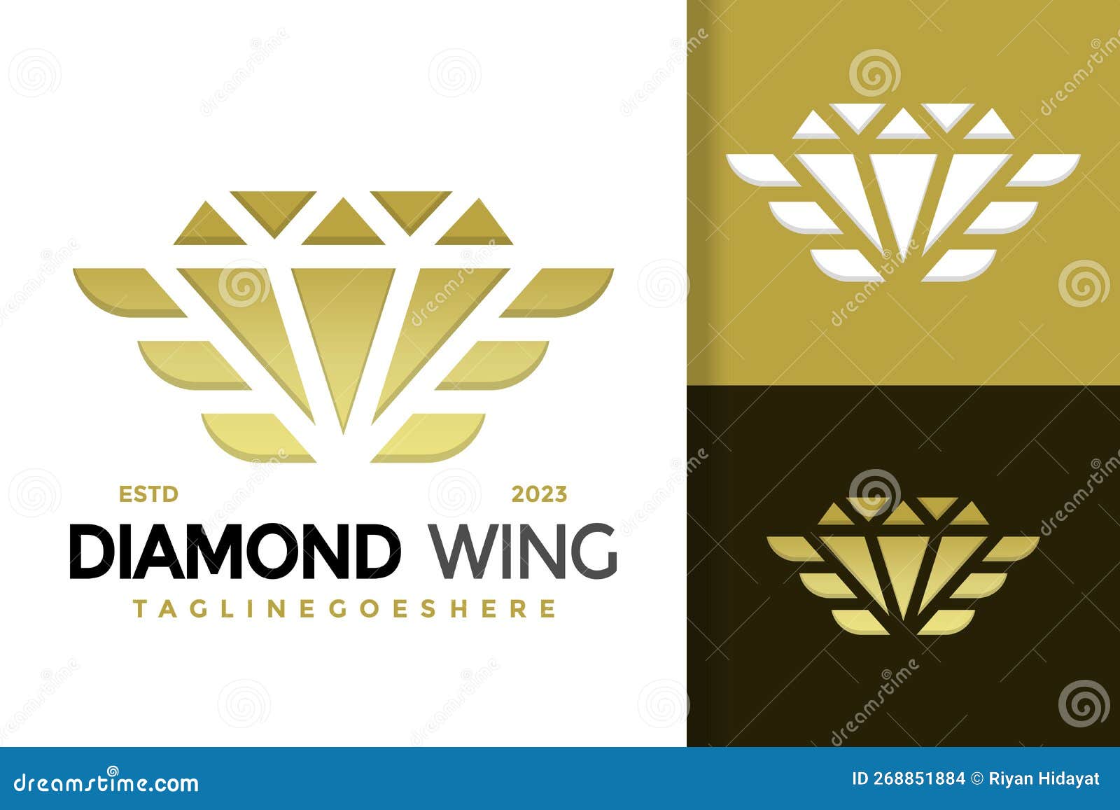 Diamond Wing Logo Logos Design Element Stock Vector Illustration ...