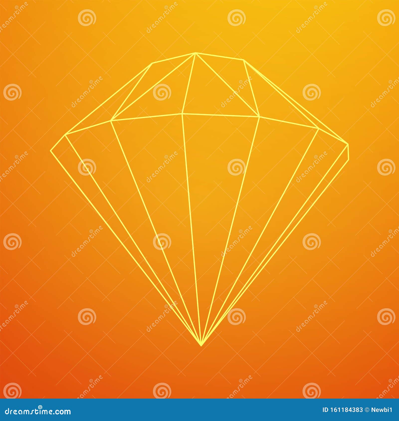 Diamond Wireframe Low Poly Mesh Stock Vector - Illustration of ...
