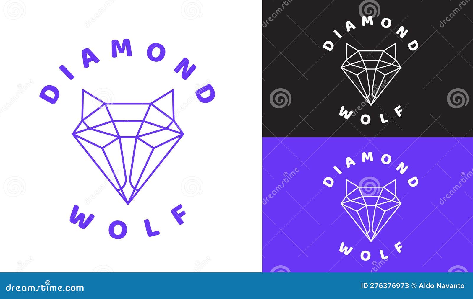 Diamond Wolf or Fox Logo Design, Suitable for Brand or Company Logo ...
