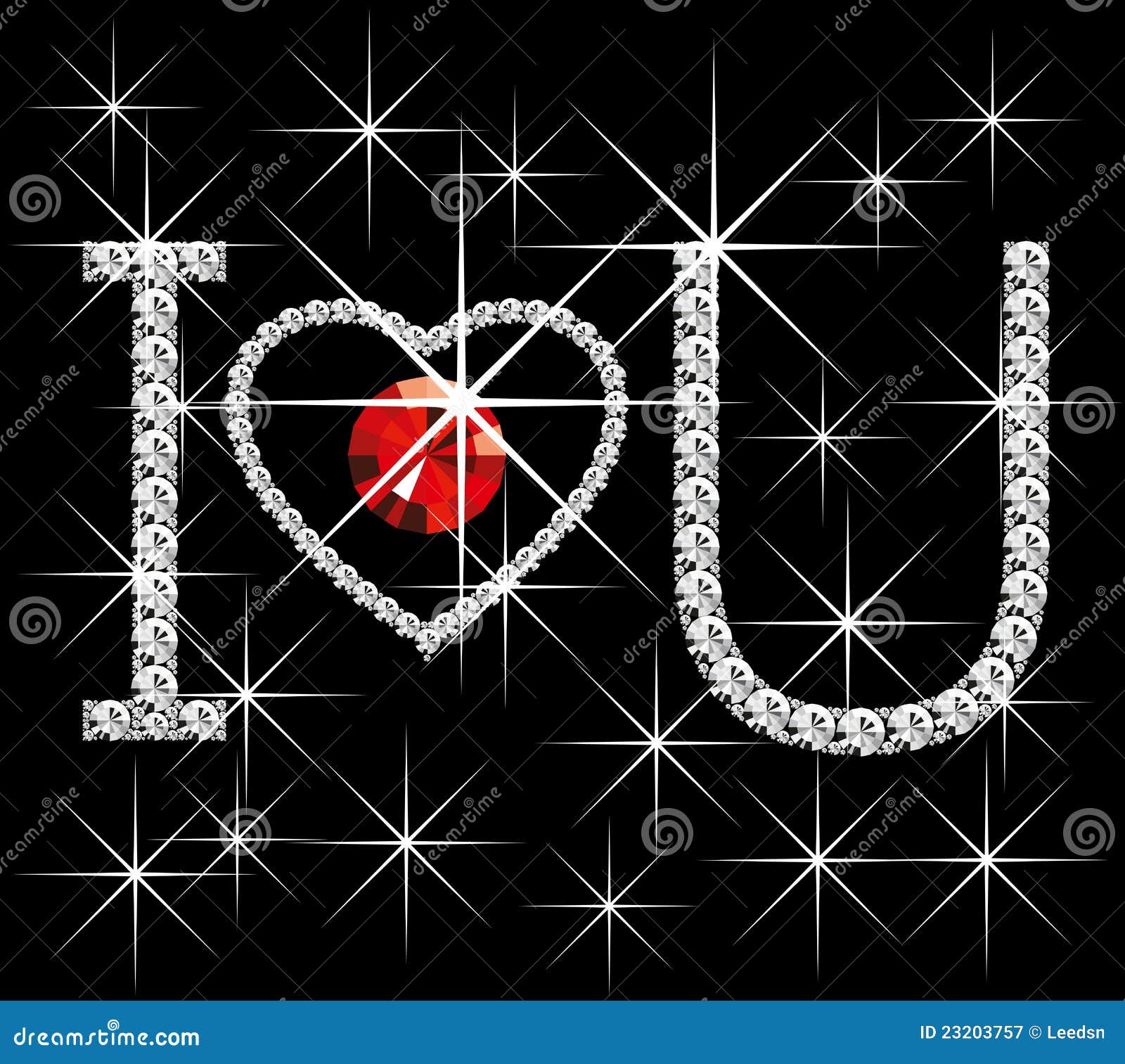 Diamond Words I Love You stock vector. Illustration of symbol - 23203757