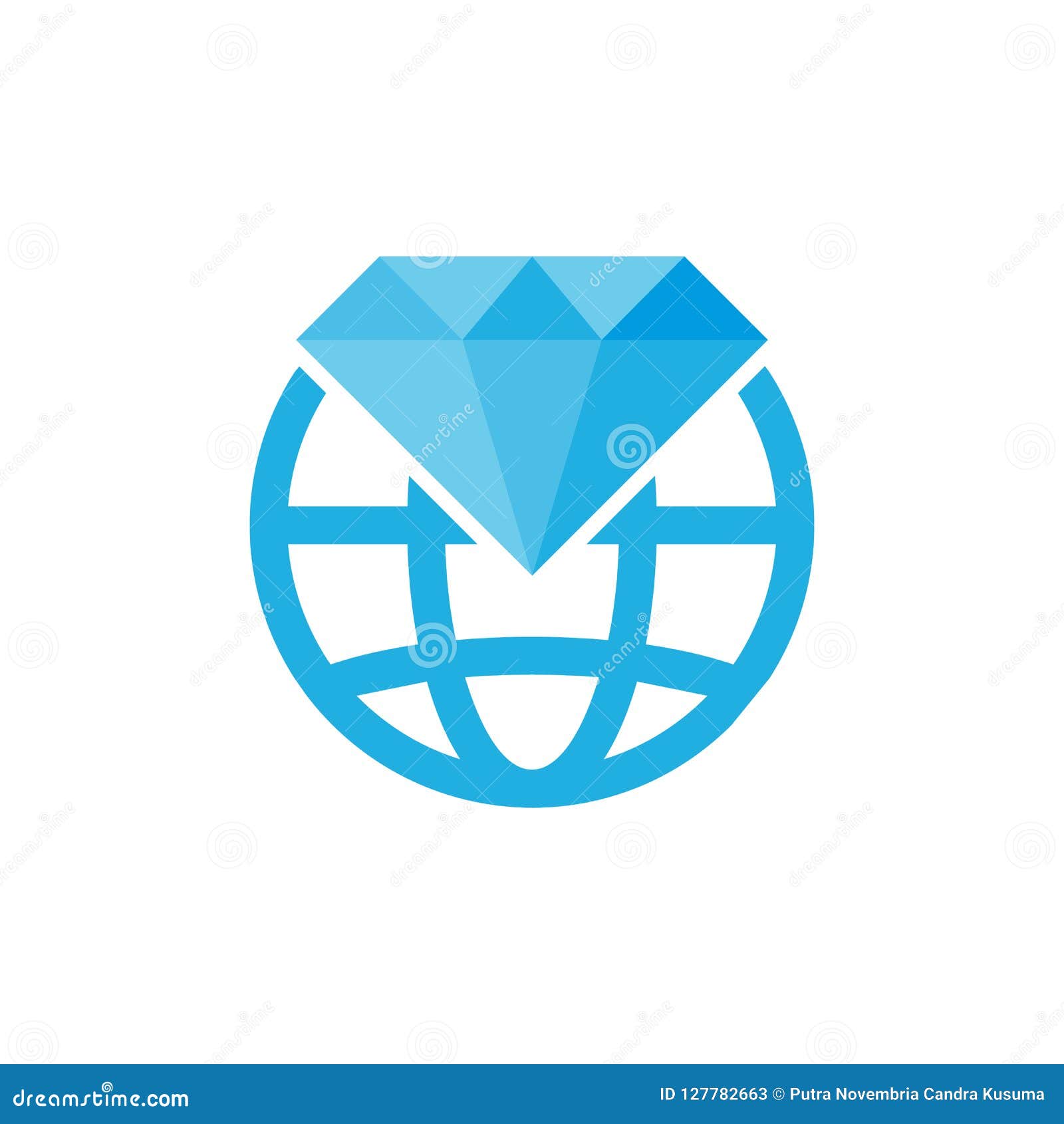 Diamond World Logo Icon Design Ilustración del Vector - Ilustración de ...