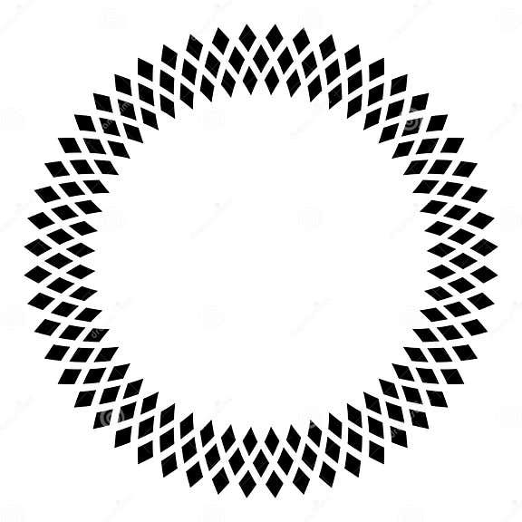 Diamond Pattern Circle Frame with Scintillating Grid Optical Illusion ...