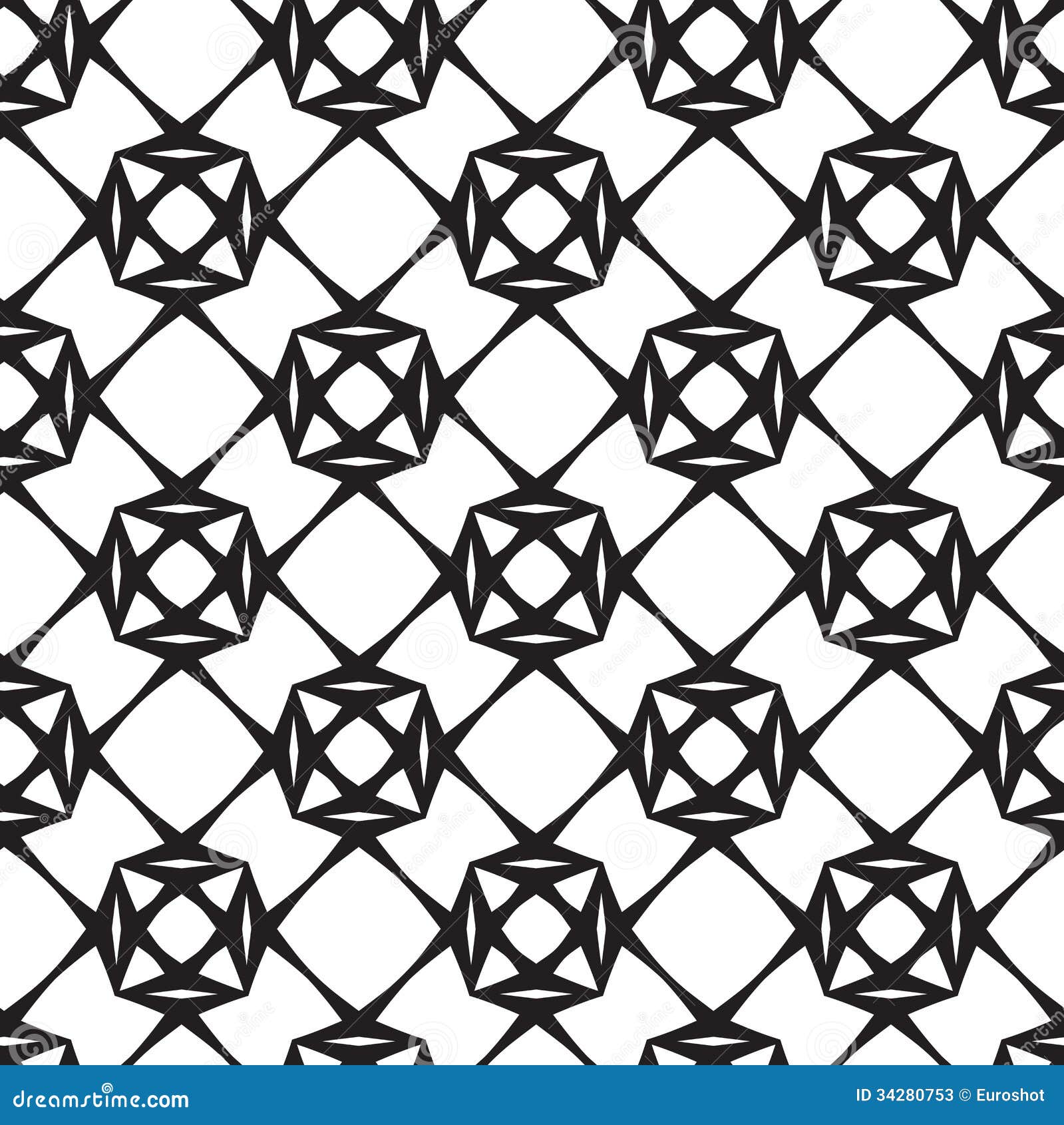 Diamonds, Abstract Geometric Vector Seamless Pattern. Stock Vector ...