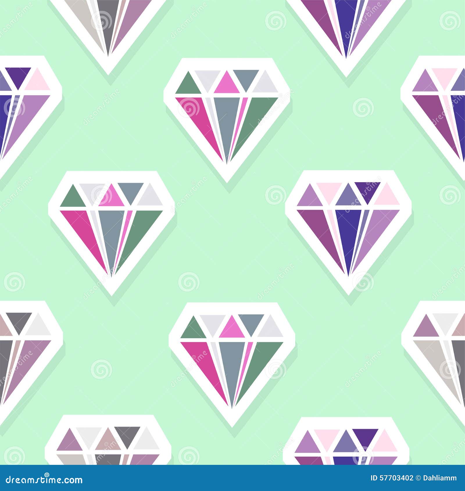 Diamonds. Abstract Seamless Pattern Stock Vector - Illustration of ...