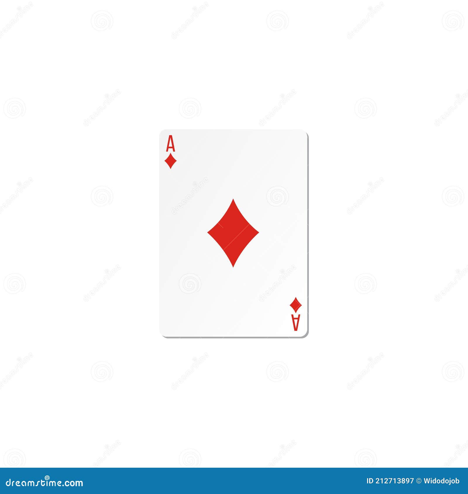 Diamonds ace playing card stock vector. Illustration of luck - 212713897