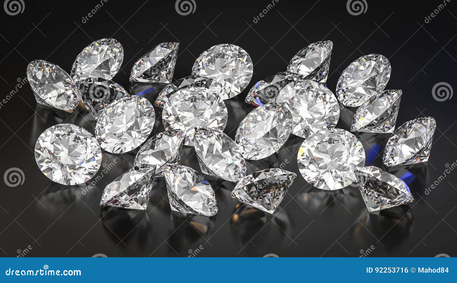 Diamonds on Black Background. Stock Photo - Image of lying, black: 92253716