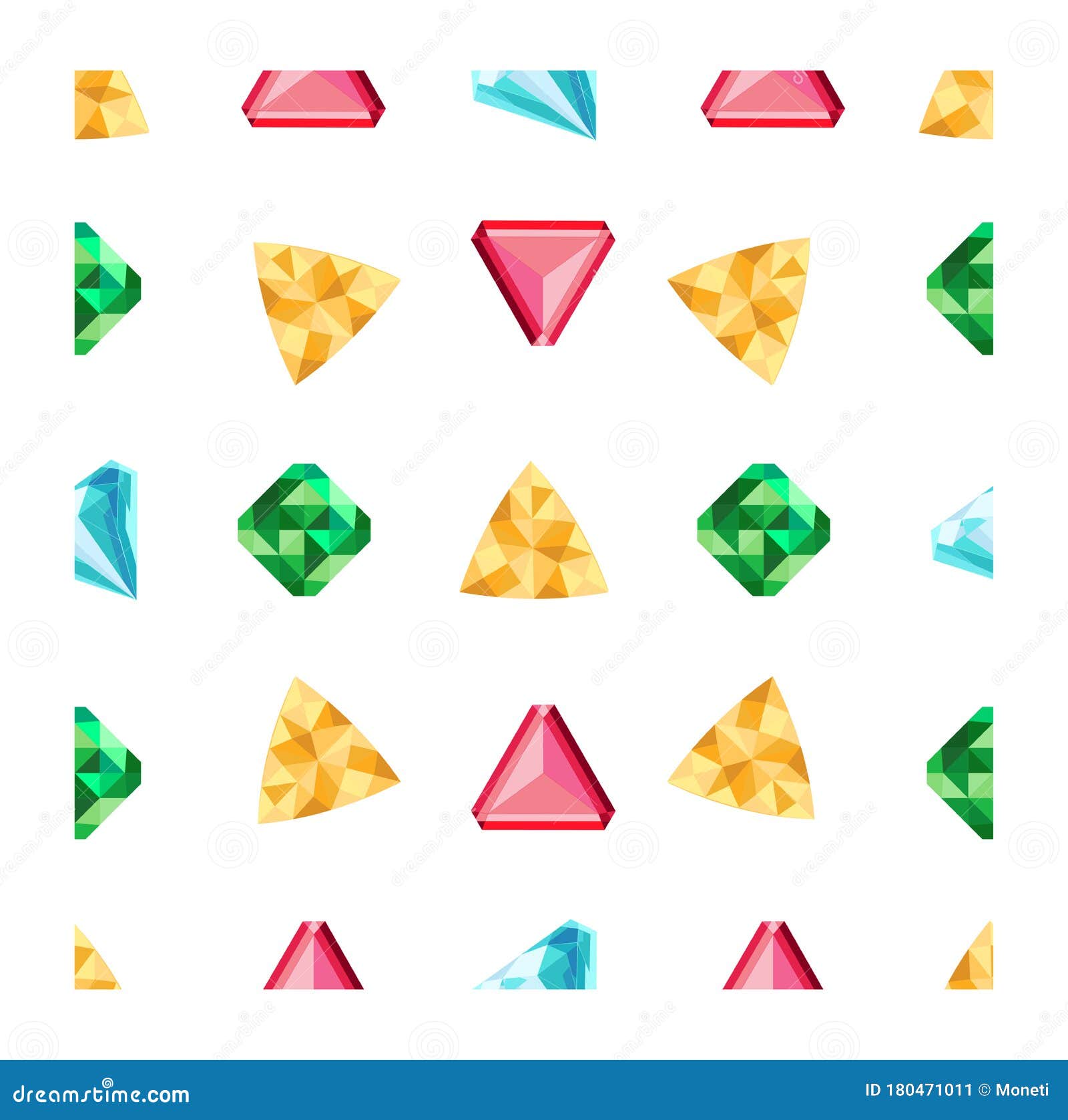 Diamonds or Brilliants Seamless Pattern. Gemstone Pattern. Vector ...