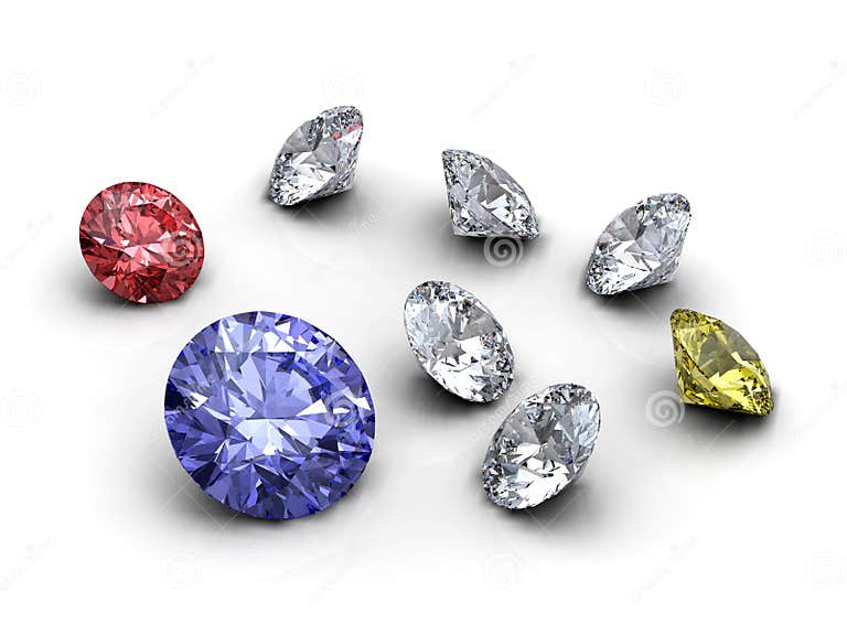 Diamonds collection stock illustration. Illustration of stone - 10085365