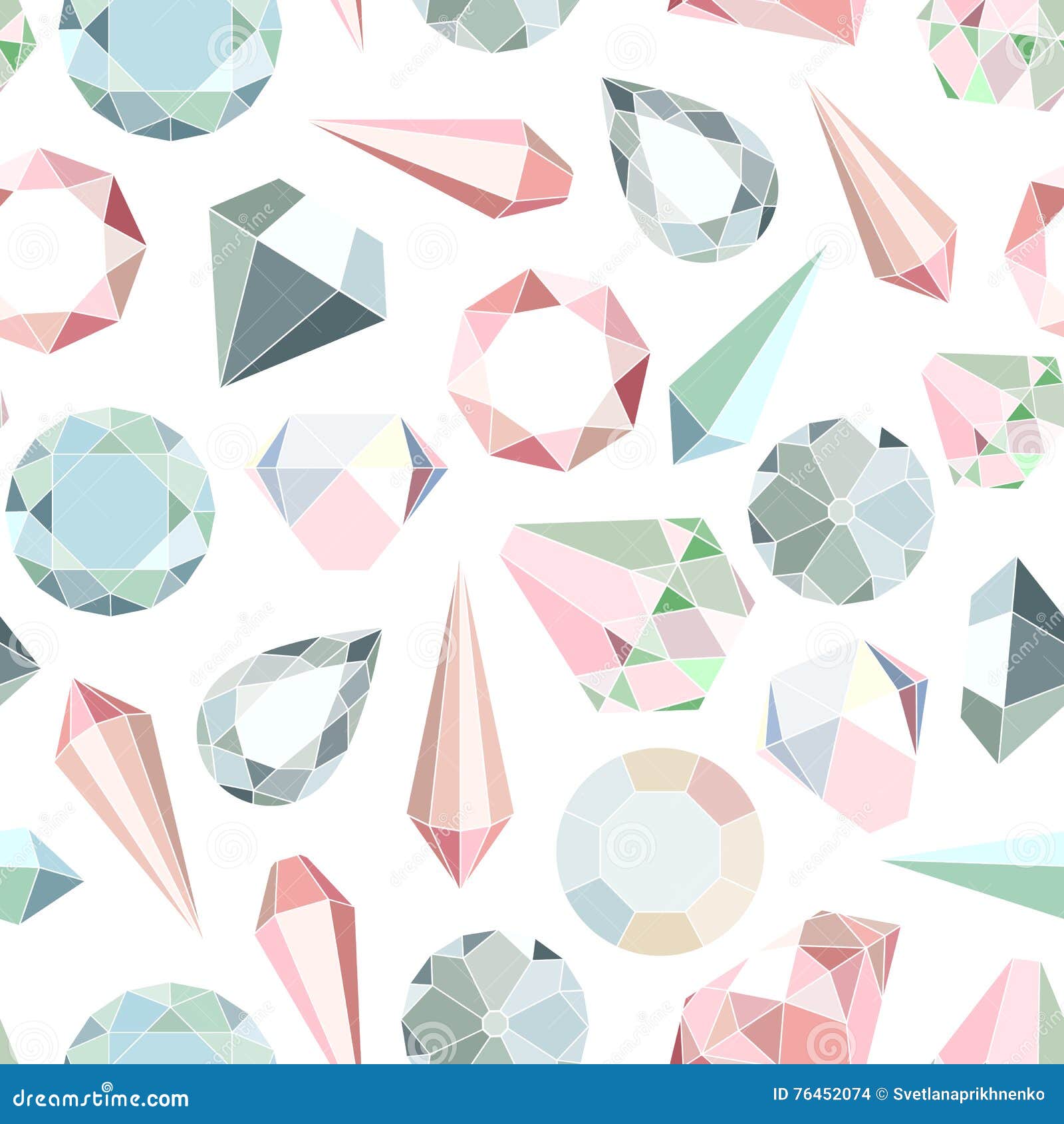 Diamonds and crystals stock illustration. Illustration of shape - 76452074