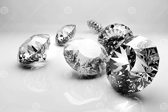 Diamonds 3d model stock image. Image of gift, brilliant - 43938757