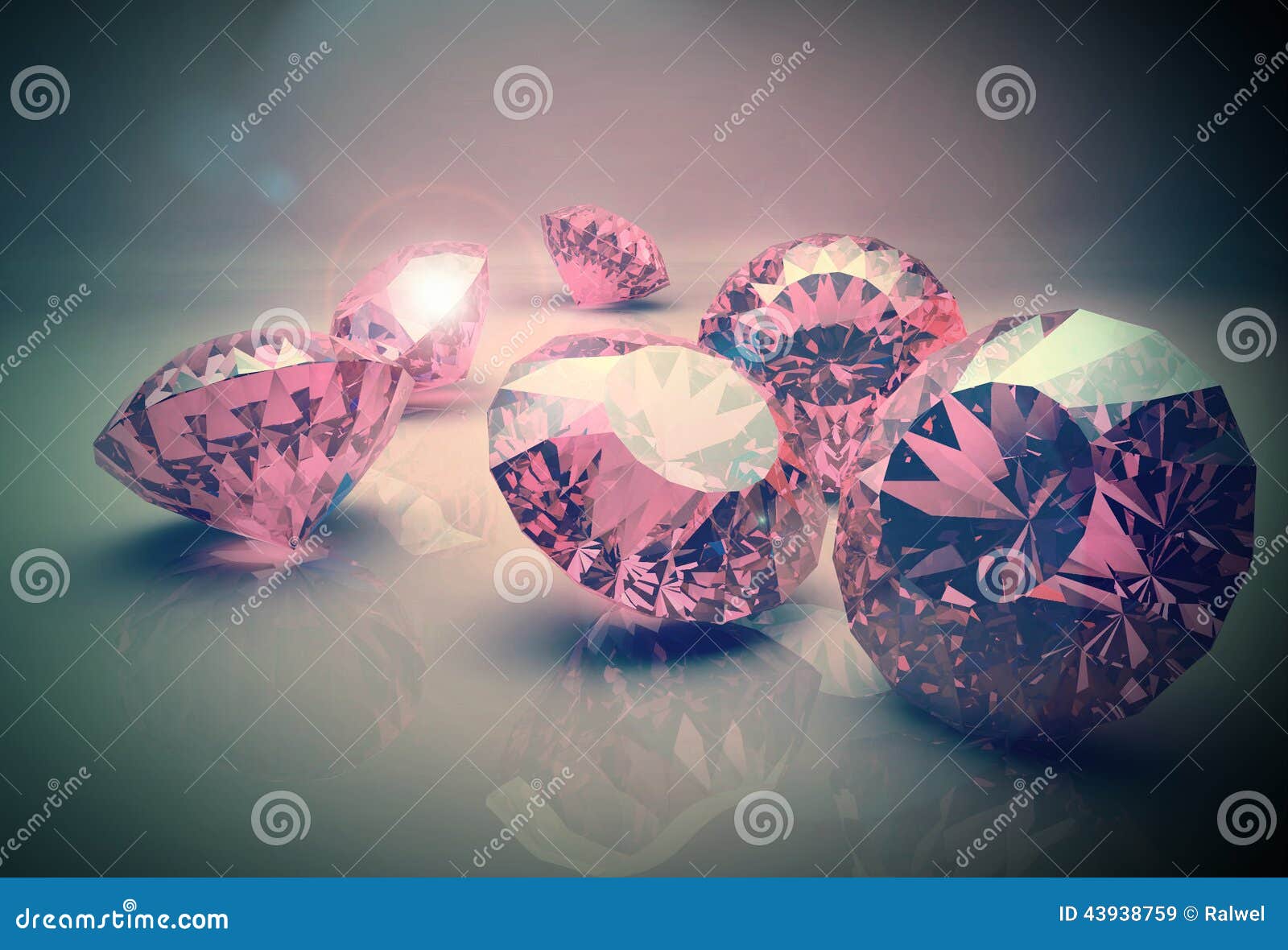 Diamonds 3d model stock image. Image of blue, facet, carat - 43938759