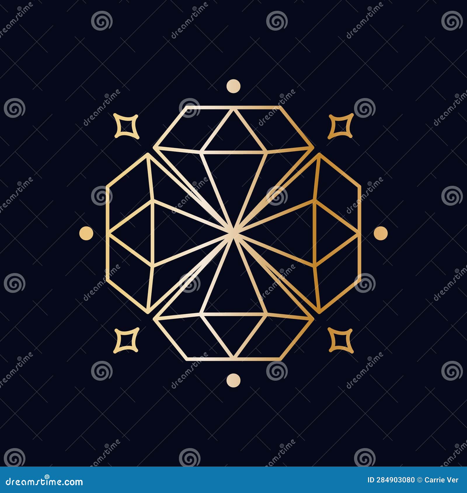 Diamonds Emblem Vector Logo Design Stock Illustration - Illustration of ...