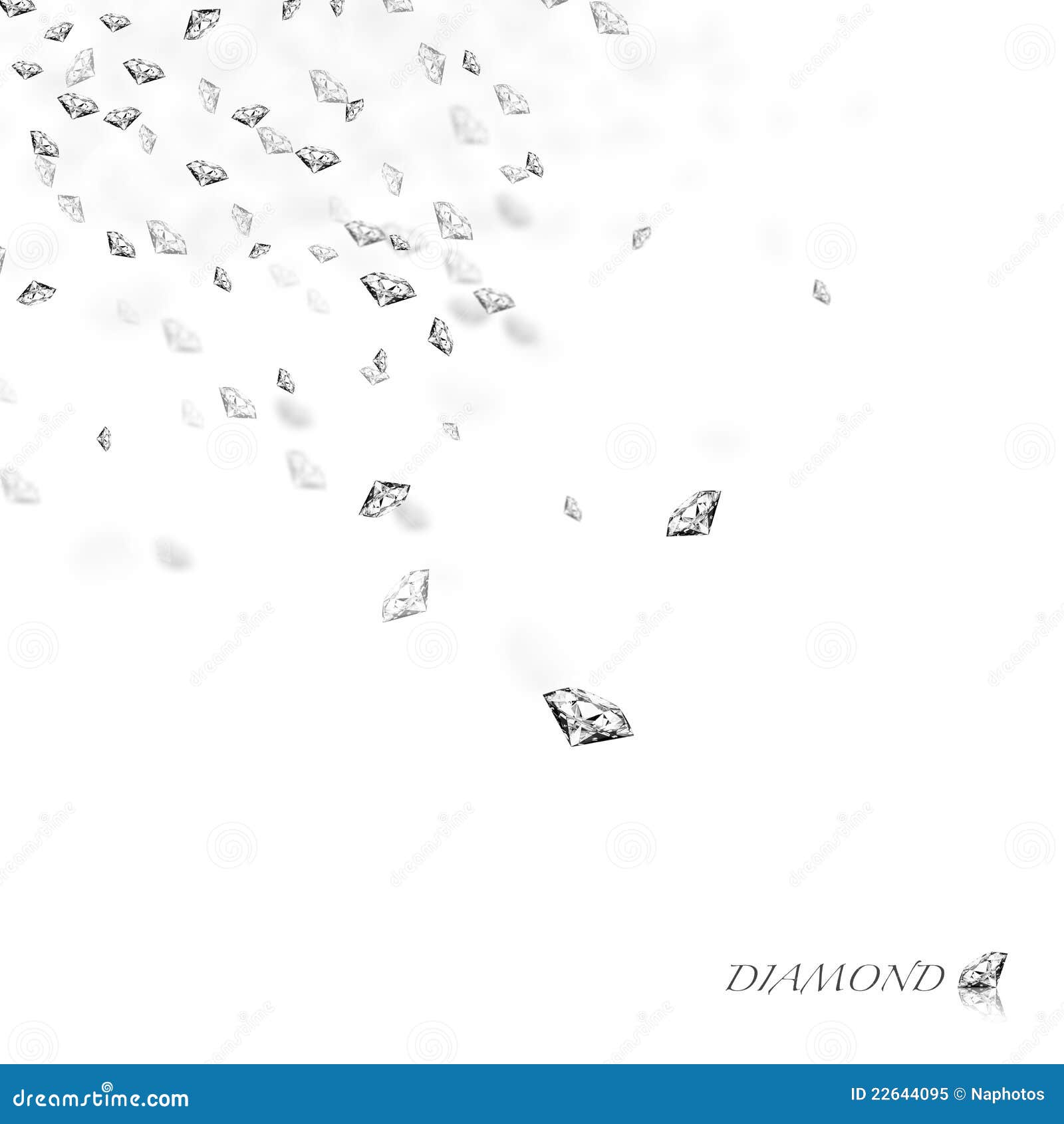 Diamonds falling stock illustration. Illustration of blue - 22644095