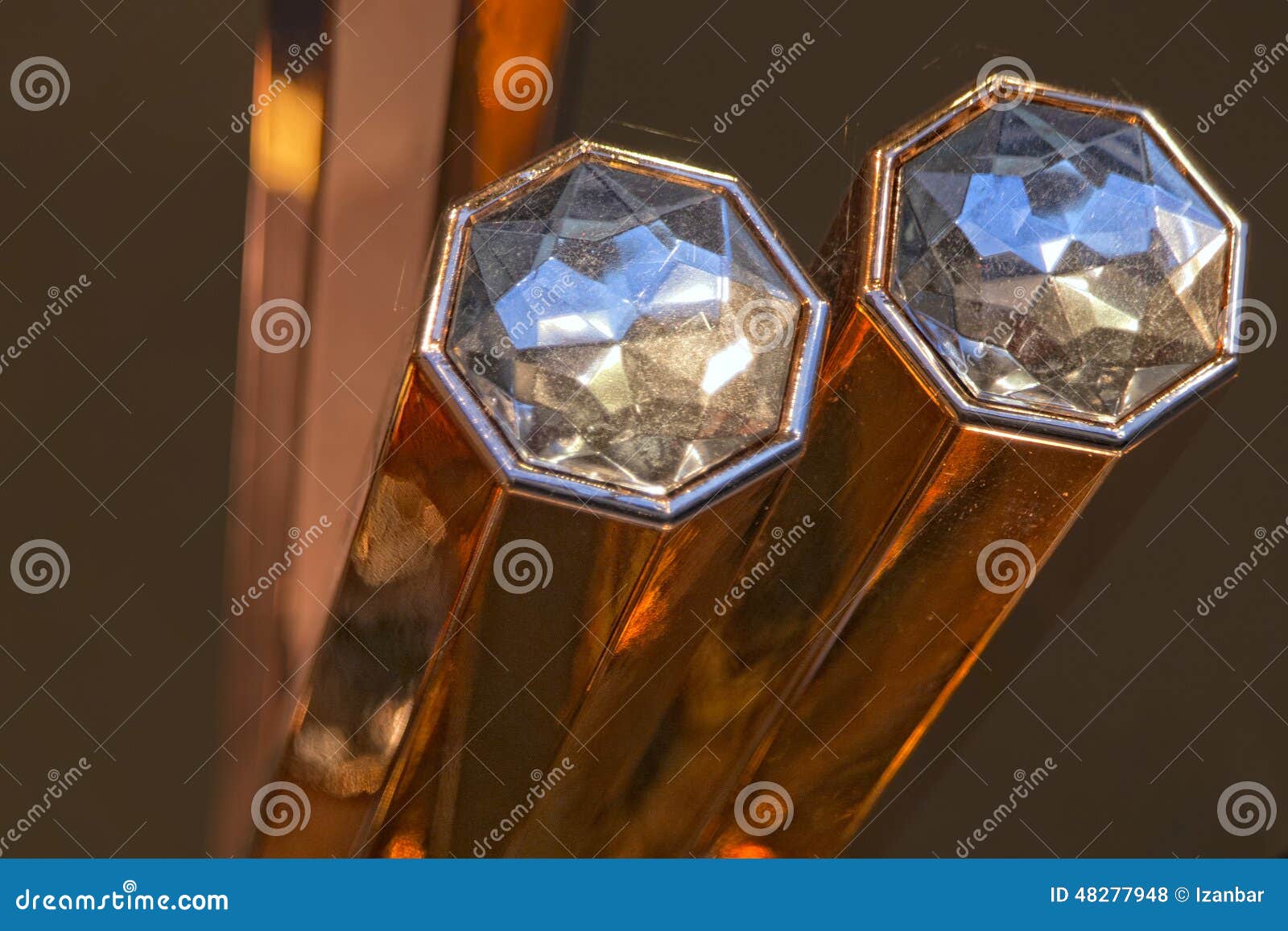 Diamonds on gold bar stock photo. Image of idea, economy - 48277948