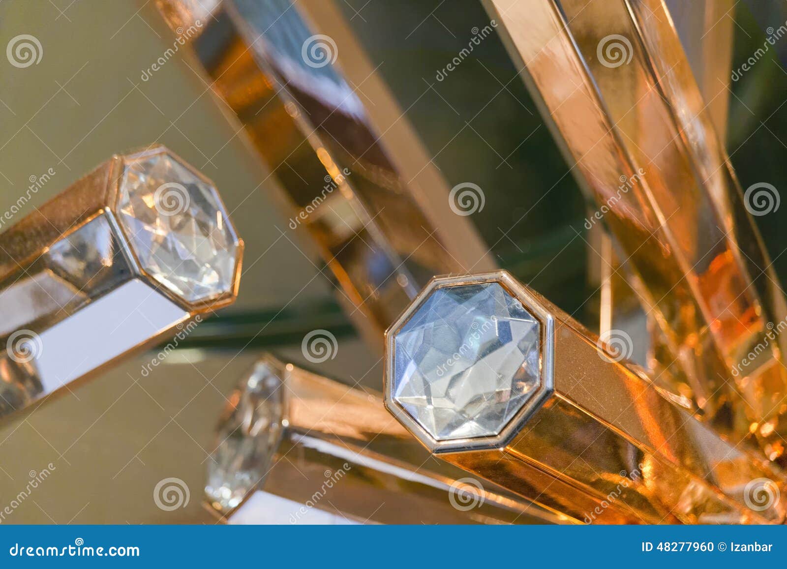 Diamonds on gold bar stock photo. Image of profits, rich - 48277960