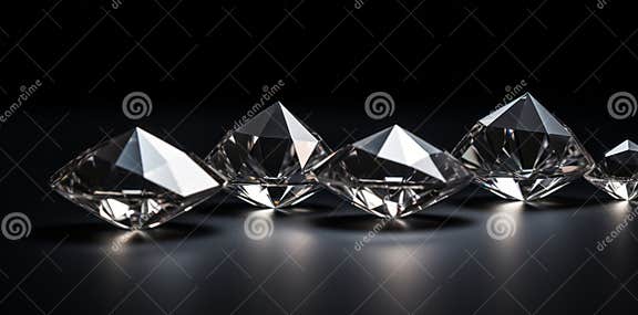 Diamonds Group Placed on Dark Blue Background Stock Image - Image of ...