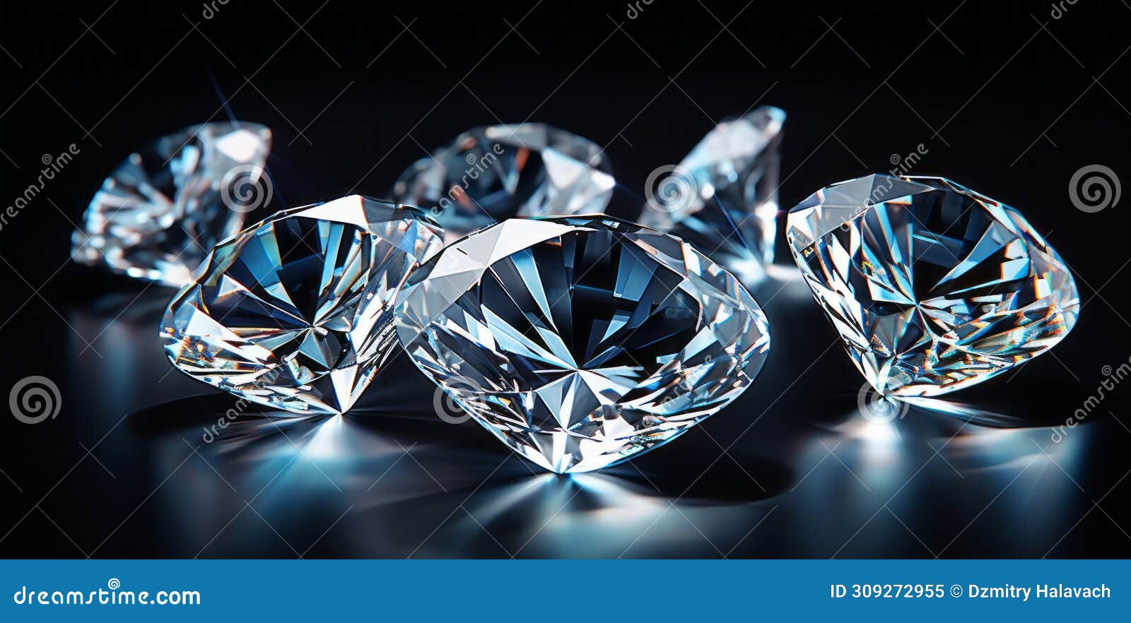 Diamonds Group Placed on Dark Blue Background Stock Image - Image of ...
