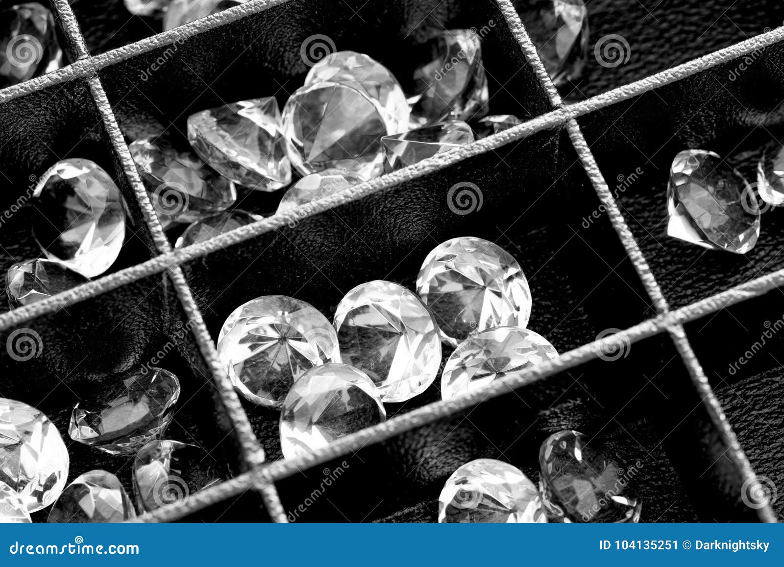 Diamonds Inside of a Set Box Stock Image - Image of security, protct ...