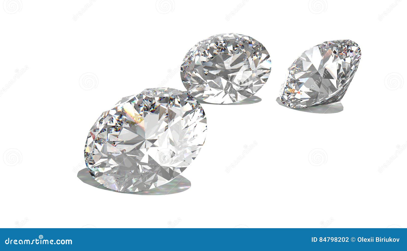 Diamonds Isolated on White 3d Model Stock Illustration - Illustration ...