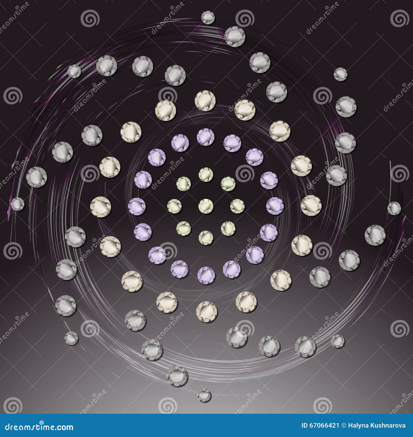 Diamonds. the Pattern of Realistic Diamonds. Stock Vector ...