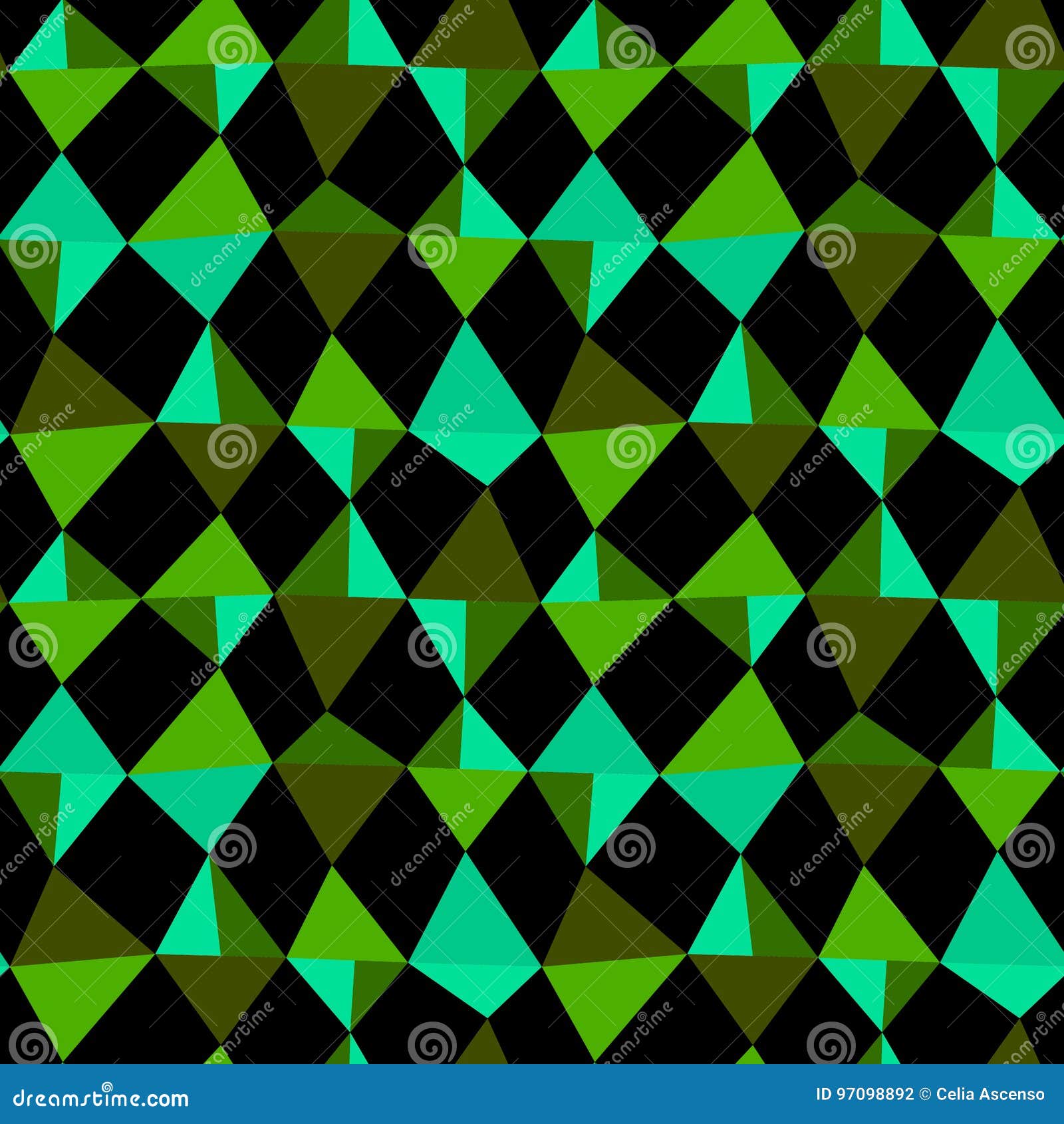 Emerald Green Diamonds Seamless Pattern Stock Illustration ...