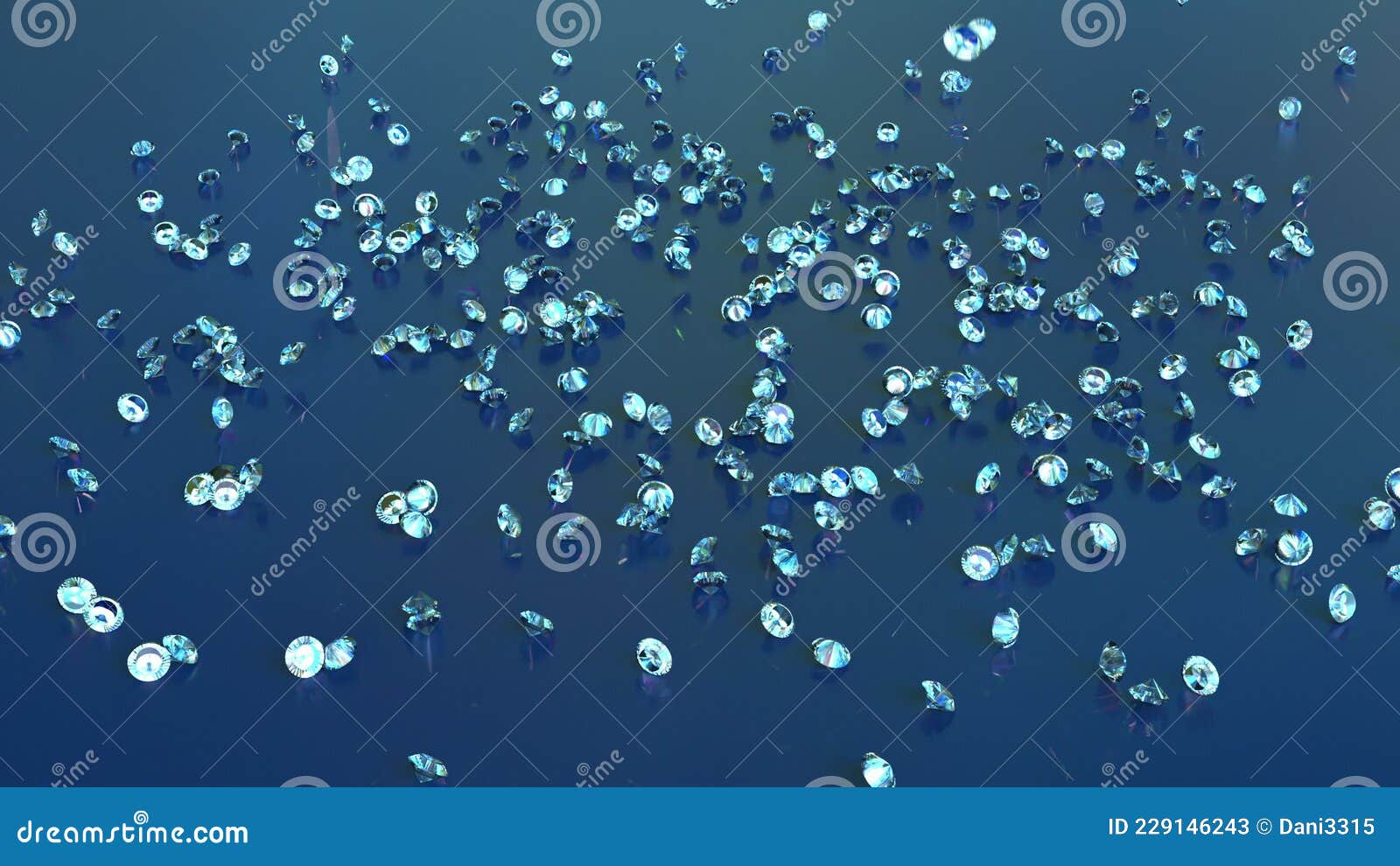 Diamonds Rain. Falling Diamonds on Blue Background Stock Video - Video ...