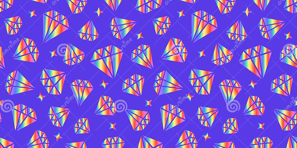 Diamonds with Rainbow Gradient. Bright Surface Design. Modern Abstract ...