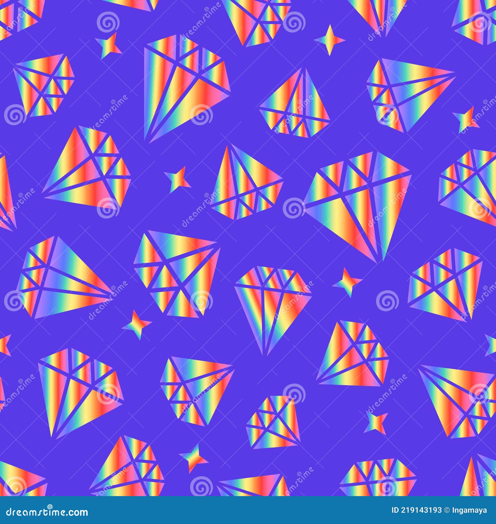 Diamonds with Rainbow Gradient. Bright Surface Design. Modern Abstract ...