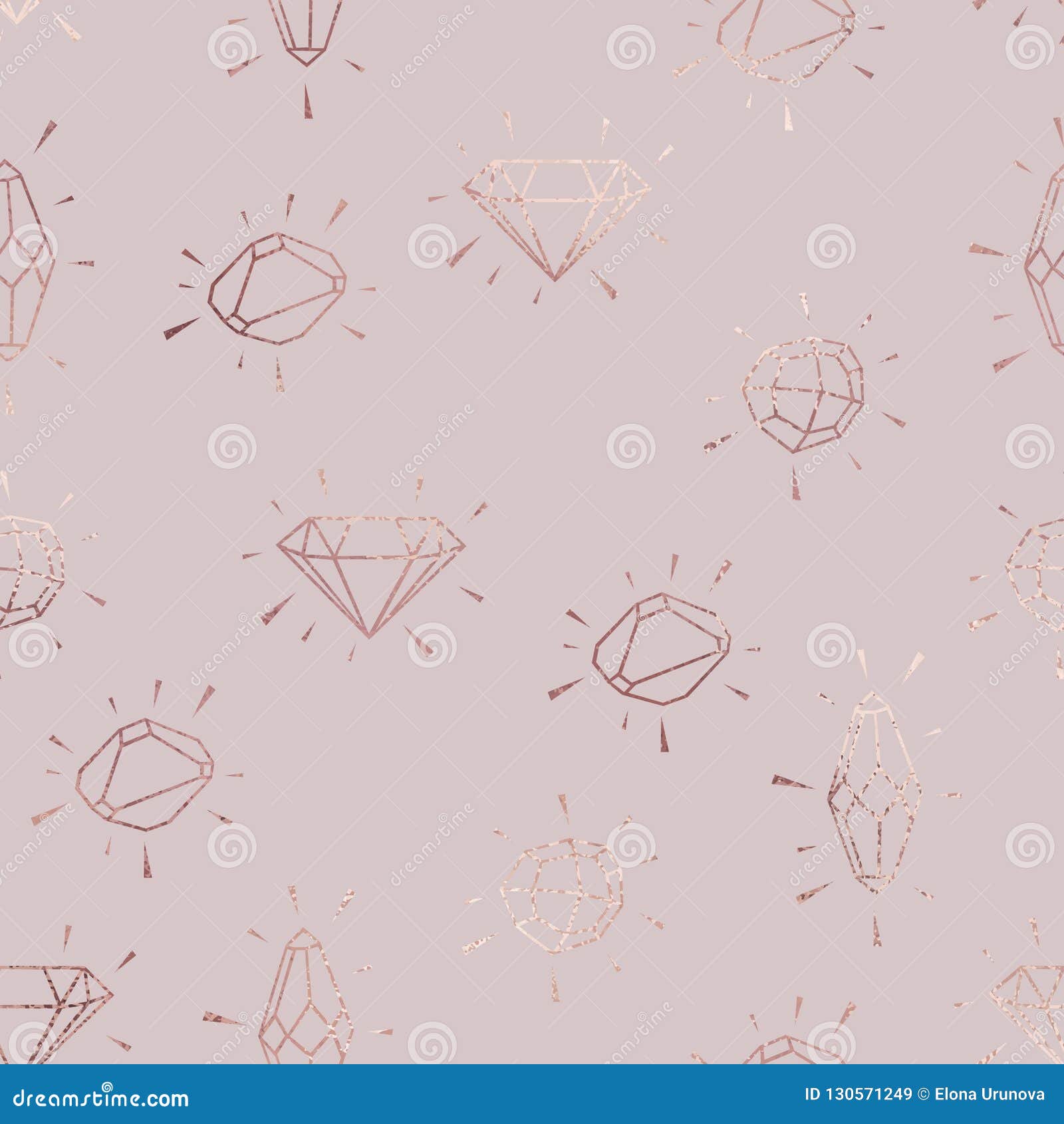 Diamonds. Rose gold stock vector. Illustration of decorative - 130571249