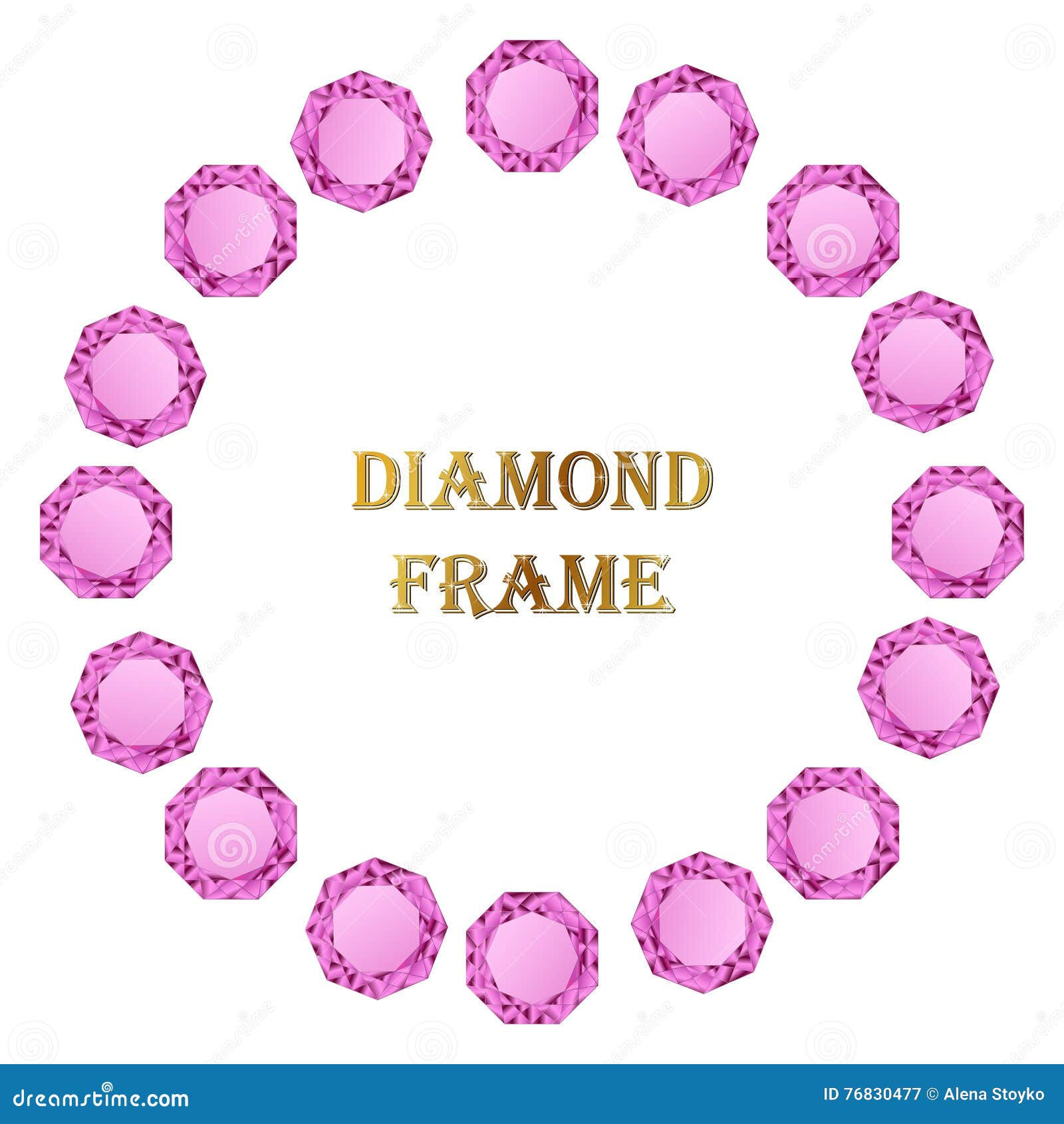 Diamonds round frame stock vector. Illustration of abstract - 76830477